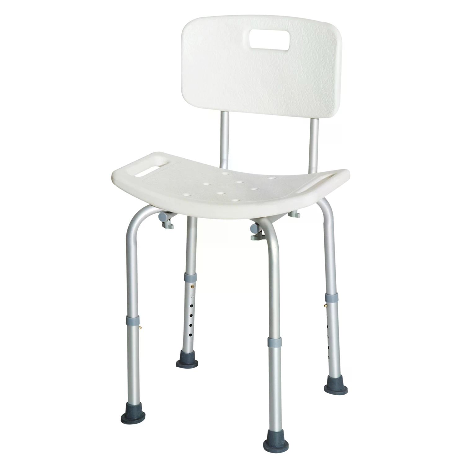 HOMCOM Bath Chair Shower Stool Safety Seat Bathroom Adjustable ...