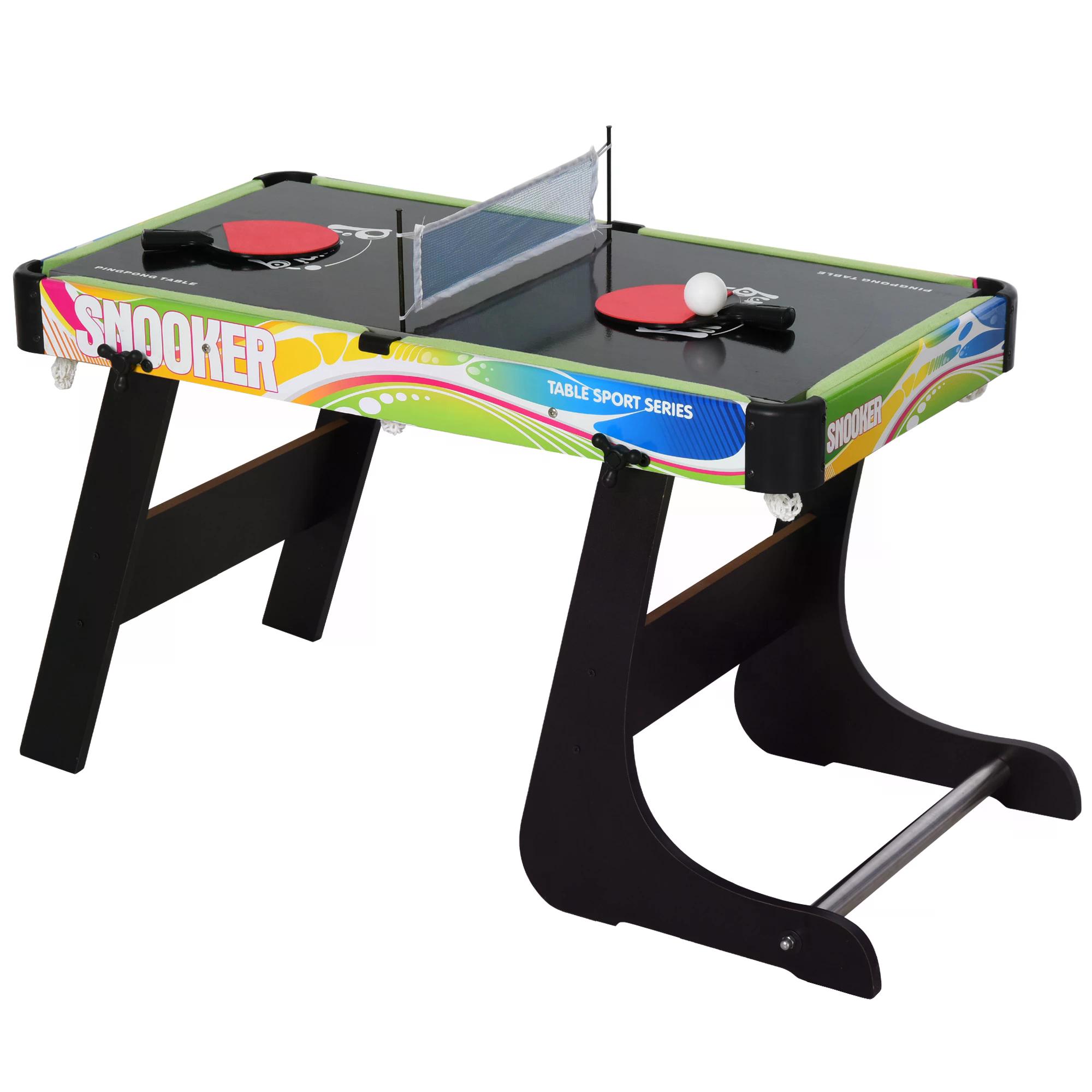 HOMCOM Folding Multi Gaming Table 4 in 1 Hockey, Football Table, Table ...