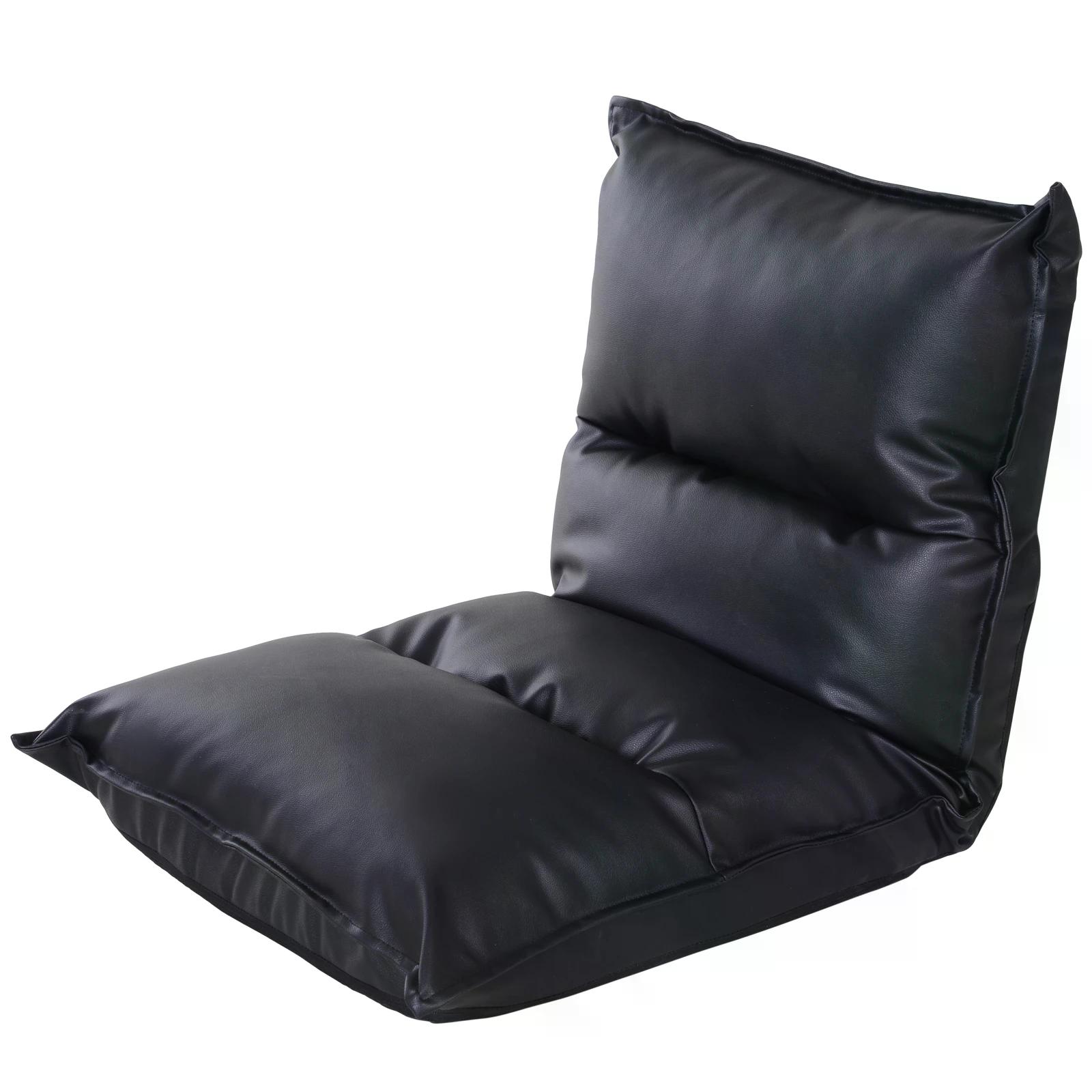 HOMCOM Foldable Padded Sofa with Adjustable Backrest Thick Seat Cushion ...