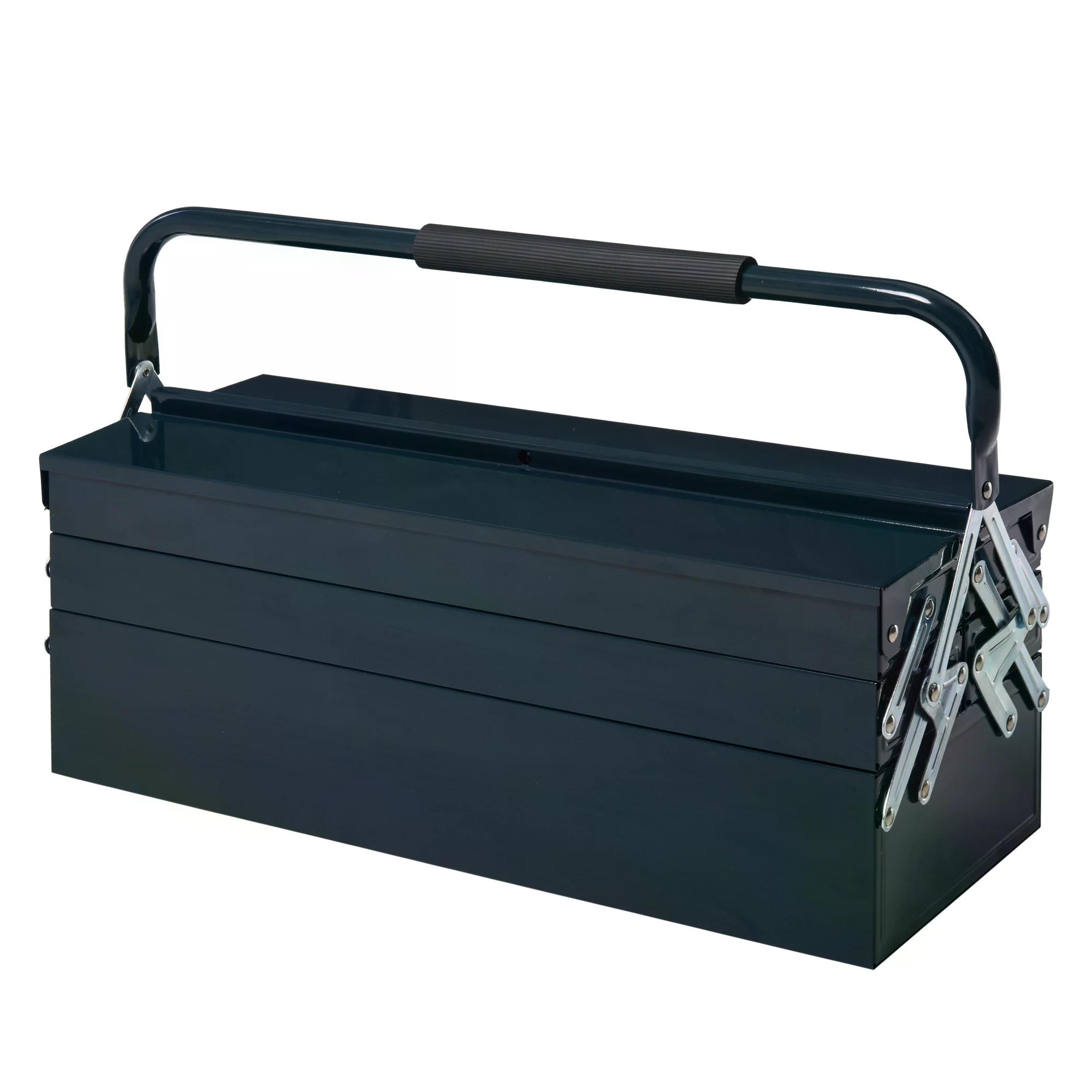 DURHAND Metal Tool Box Portable 5-Tray Cantilever Steel Tool Chest ...