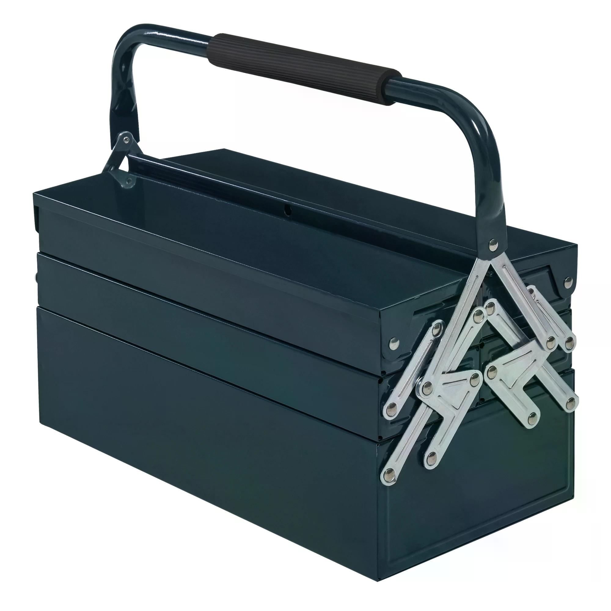 DURHAND Metal Tool Box Portable 5-Tray Cantilever Steel Tool Chest ...