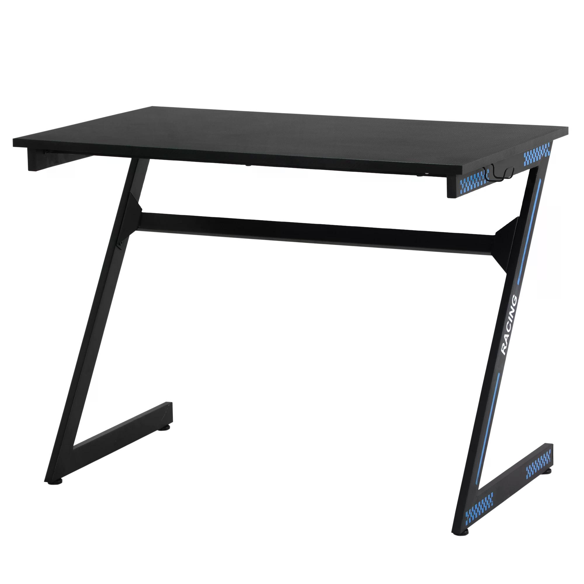 HOMCOM Gaming Desk Computer Home Office Rectangle Gamer Table ...