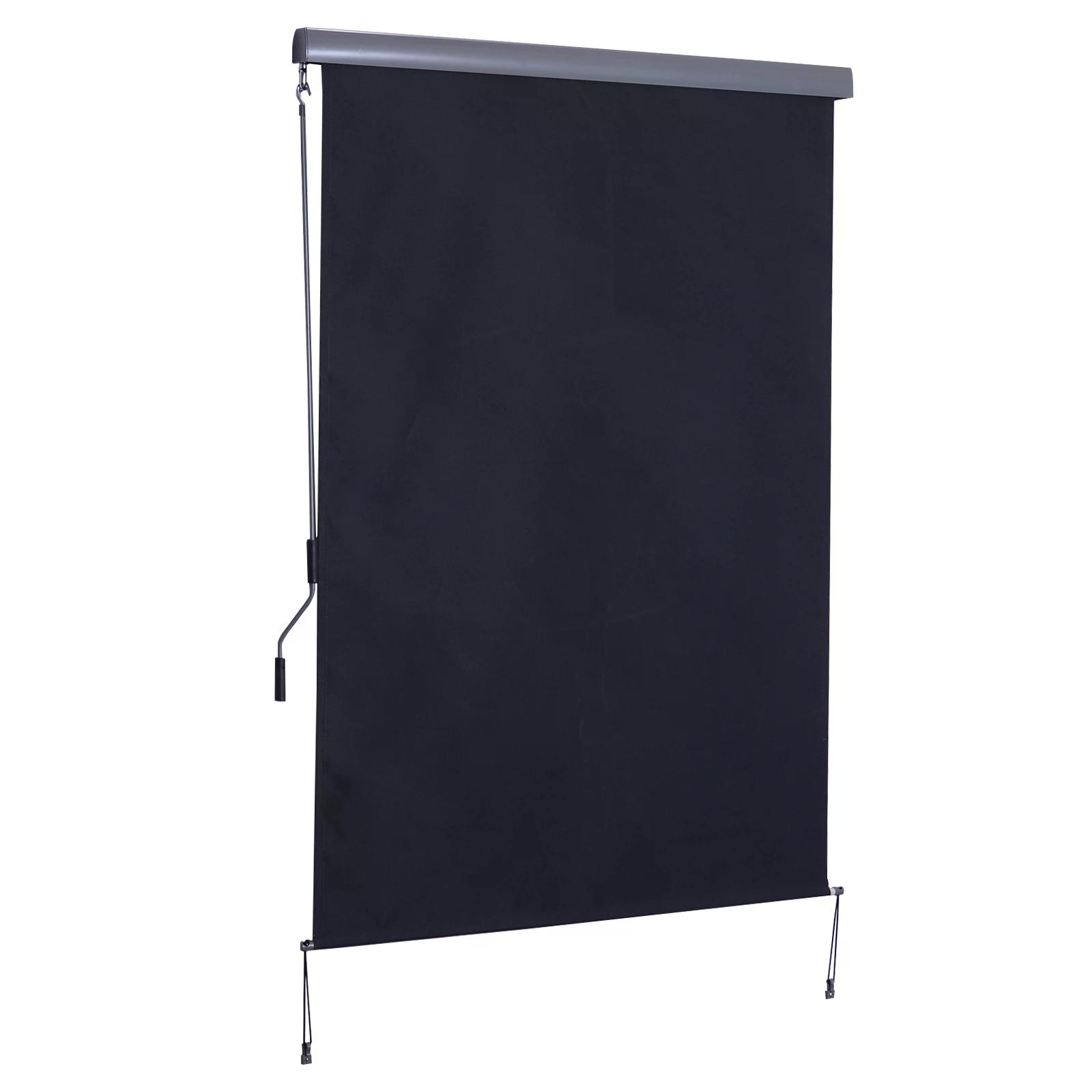 Outsunny Retractable Vertical Screen Garden Side Awning Privacy Blind ...