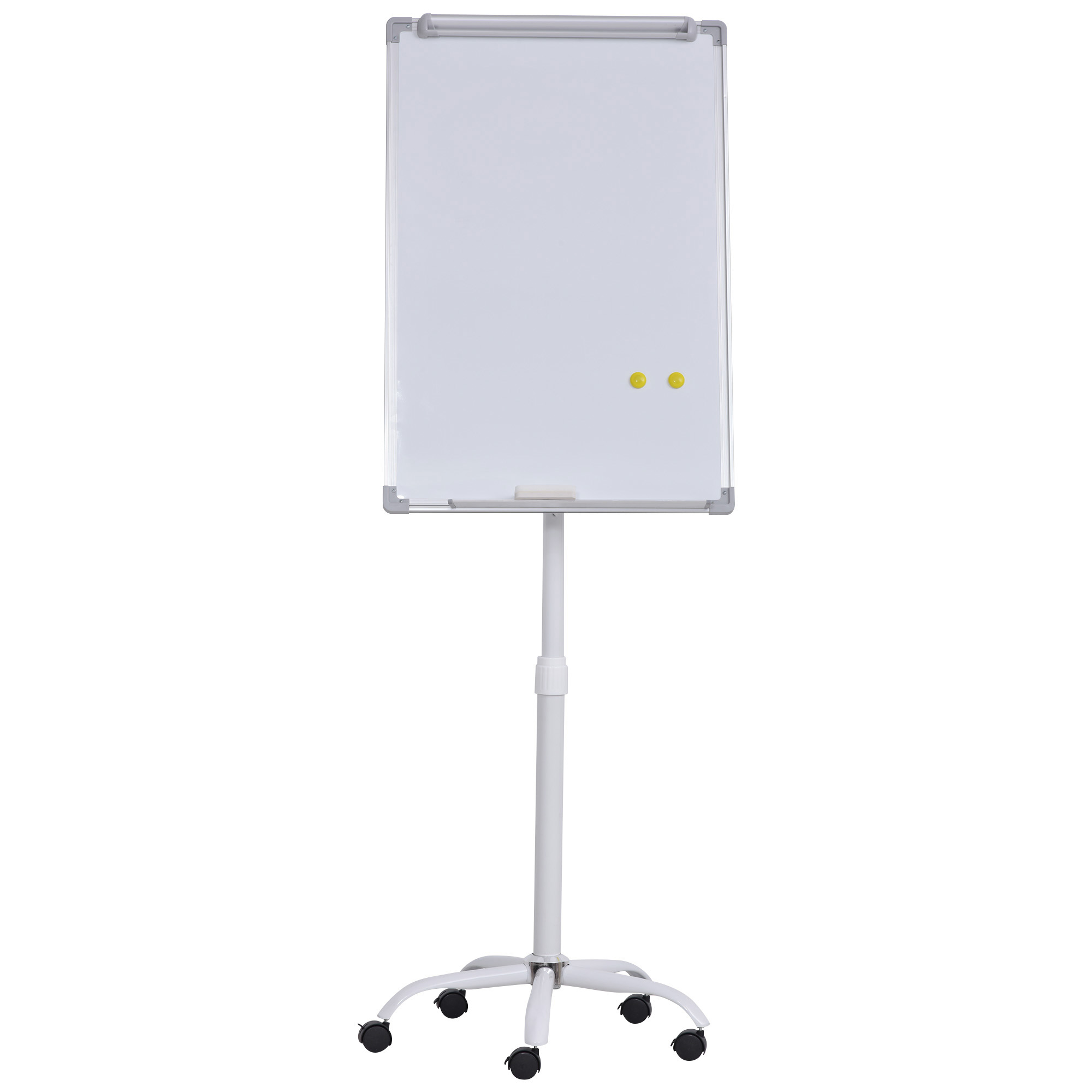 Vinsetto Pizarra Magnética con Ruedas Rotafolio con Caballete Móvil ...