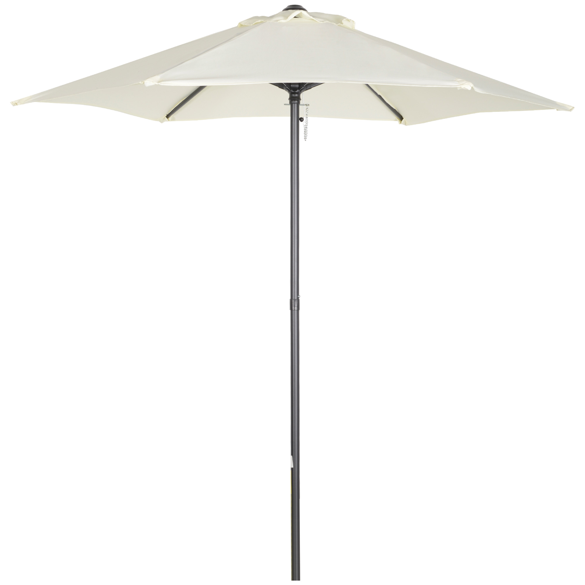 Outsunny Chapéu de Sol de Jardim Ø2x2 m Chapéu de Sol com Mastro de ...