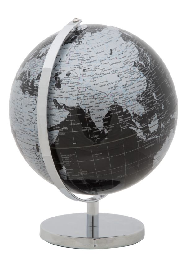 Mappamondo Black Cm Ø 25X34 | Aosom.it