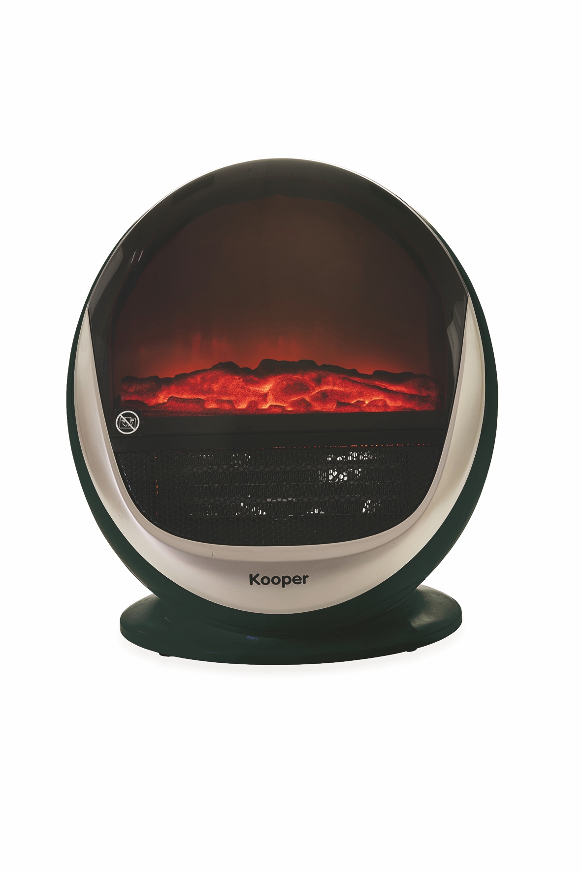 Kooper Termoventilatore Effetto Camino 1500 W Nero E Oro | Aosom.it