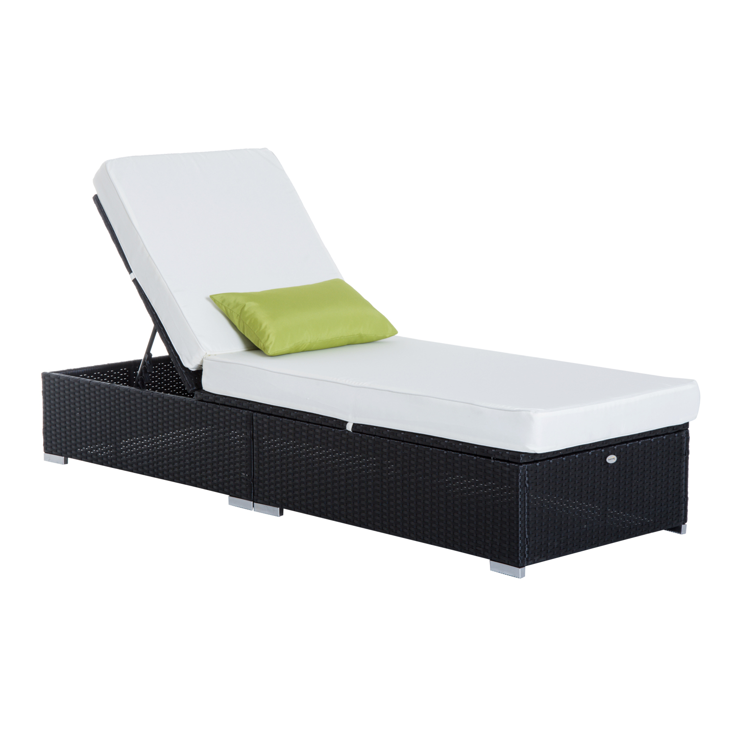 Outsunny® Polyrattan Alu Gartenliege Sonnenliege Gartenmöbel Luxus ...