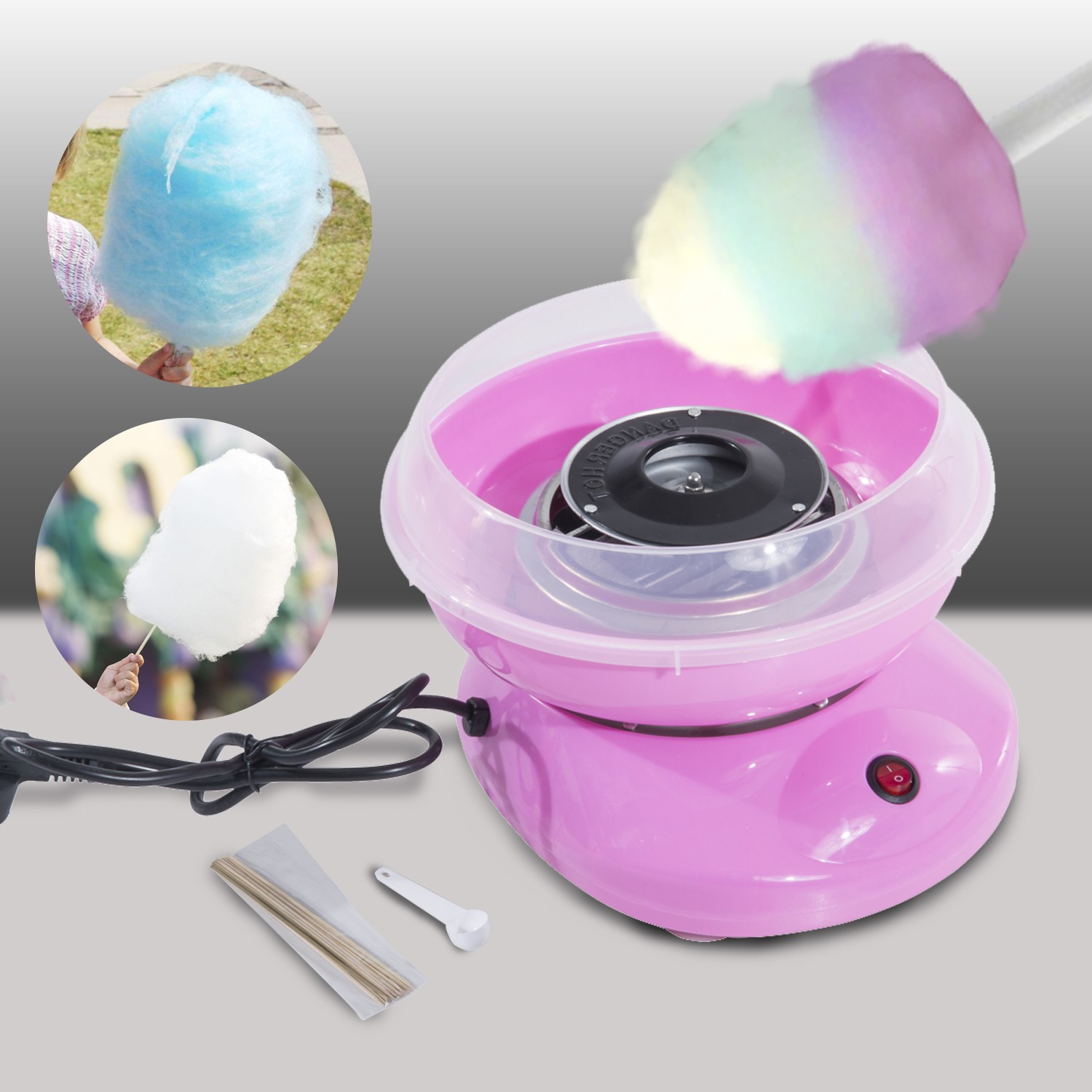 Homcom Zuckerwattemaschine Zuckerwattegerät (rosa) | Aosom.de