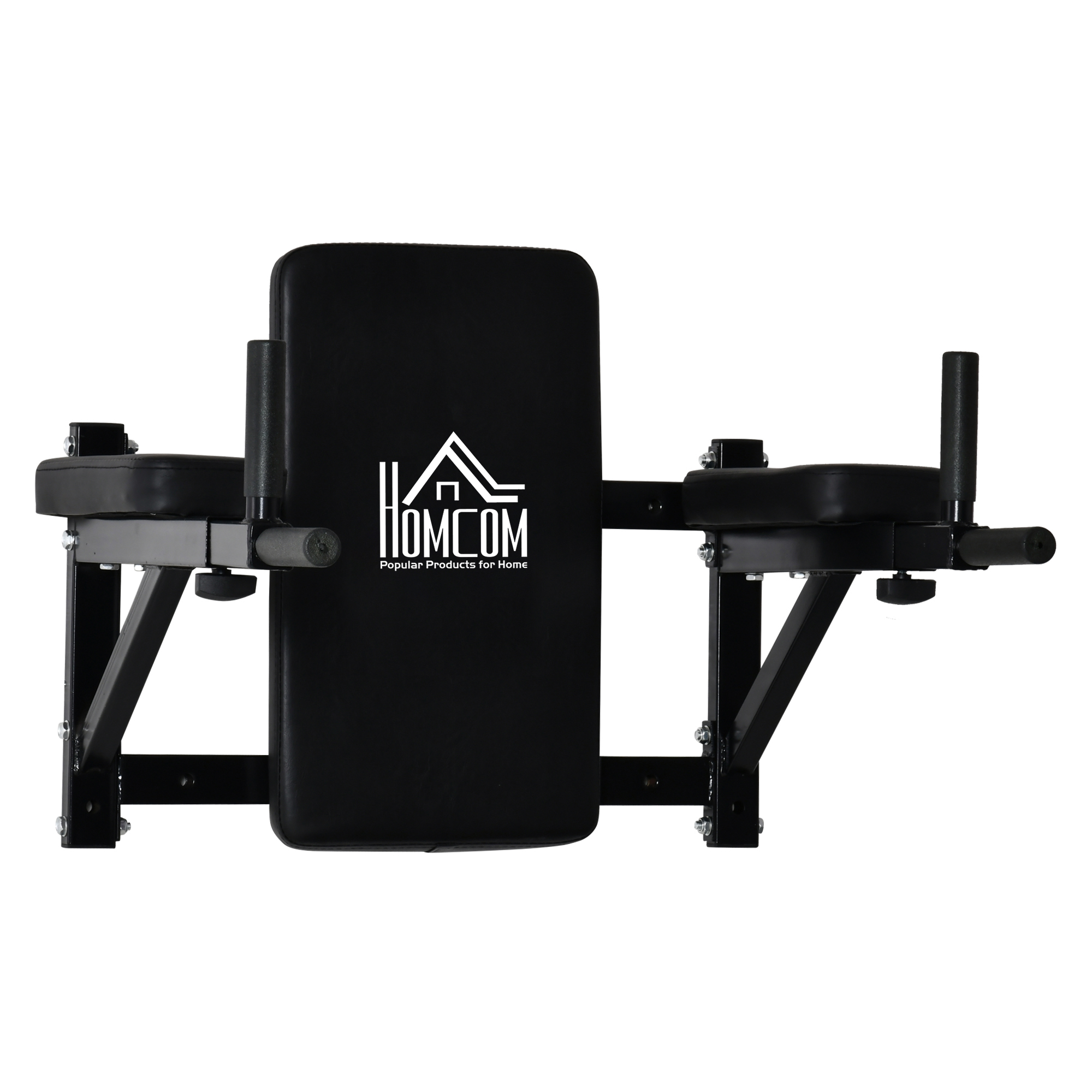 HOMCOM Wall Mounted Dip Station Rack-Black