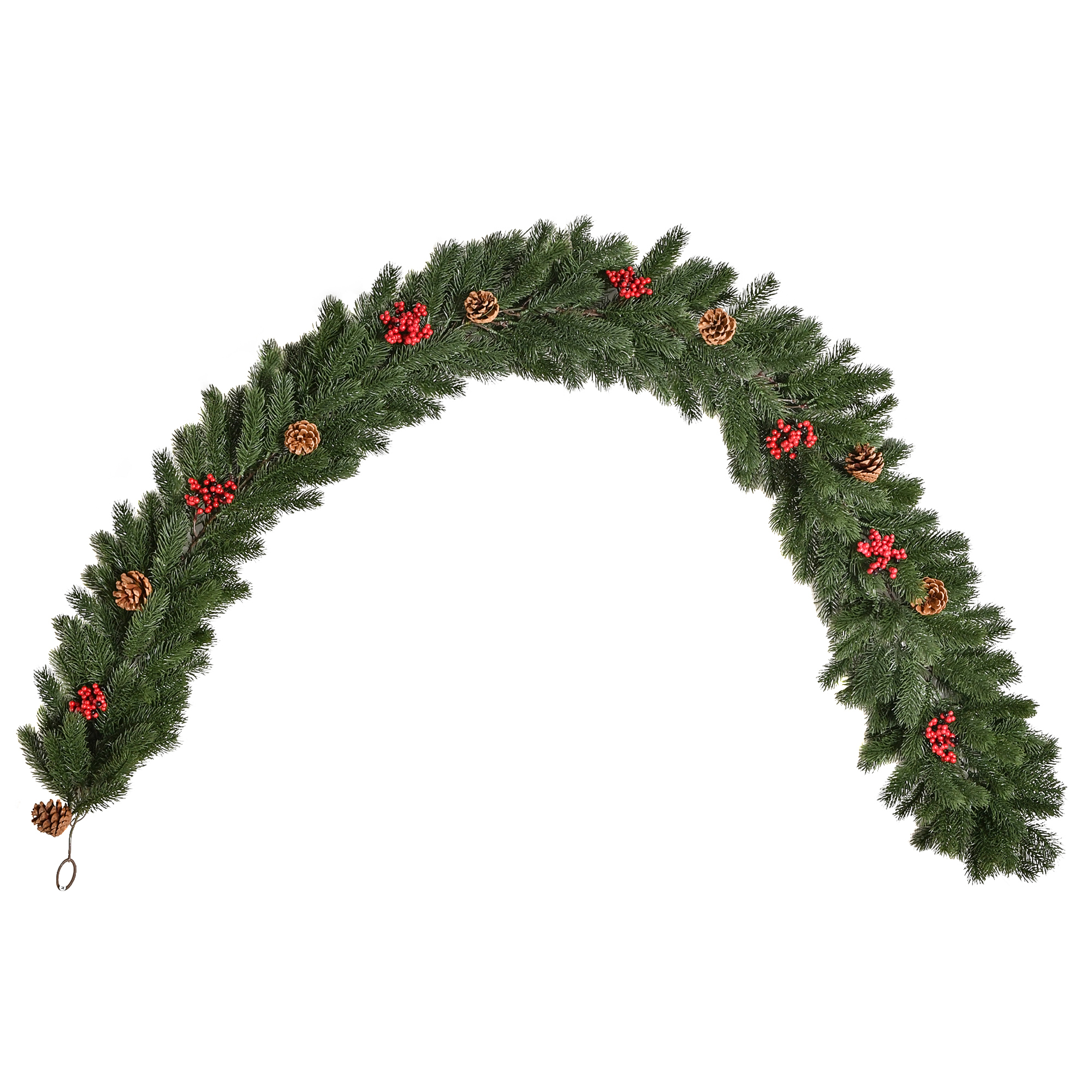 HOMCOM kerstslinger, decoratief, 190 cm x 12 cm x 8 cm, feestelijk ...