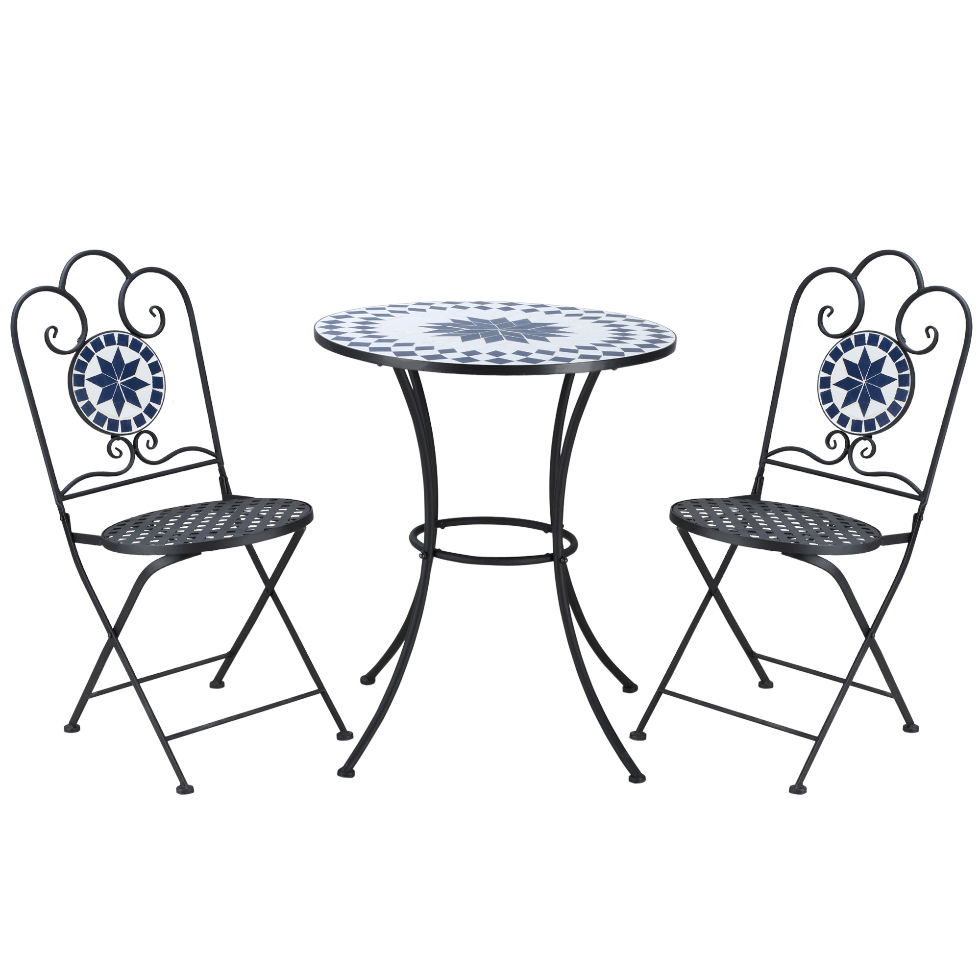 Outsunny Set De Gradina 3 Piese Cu 2 Scaune Pliante Si 1 Masuta De Outsunny Set De Gradina 3 Piese Cu 2 Scaune Pliante Si 1 Masuta De