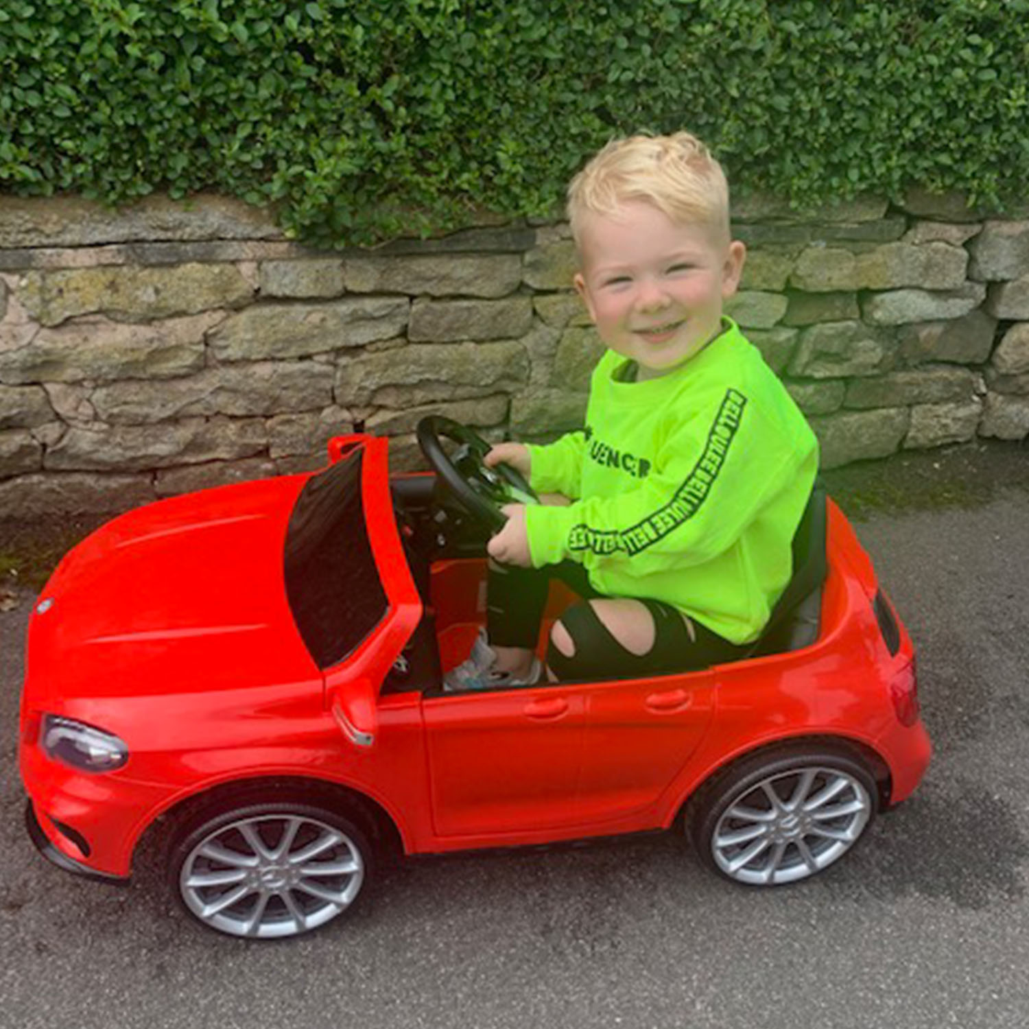 HOMCOM Kids Electric Car Kids Ride-On Car 6V Licensed Mercedes Benz-Red ...