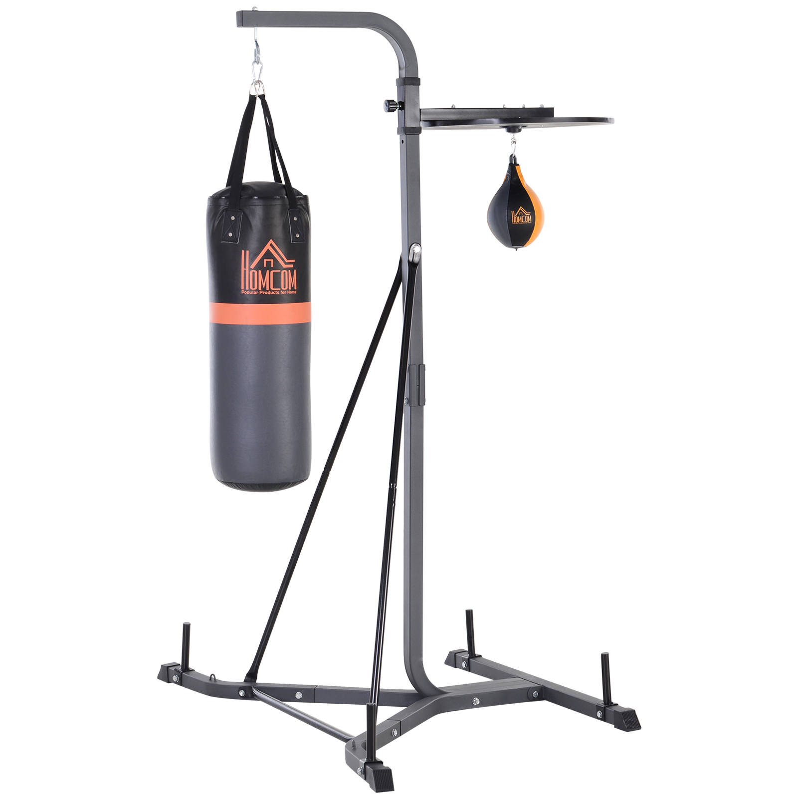 HOMCOM bokszakhouder, bokszakstandaard met boksbal, 100 kg ...