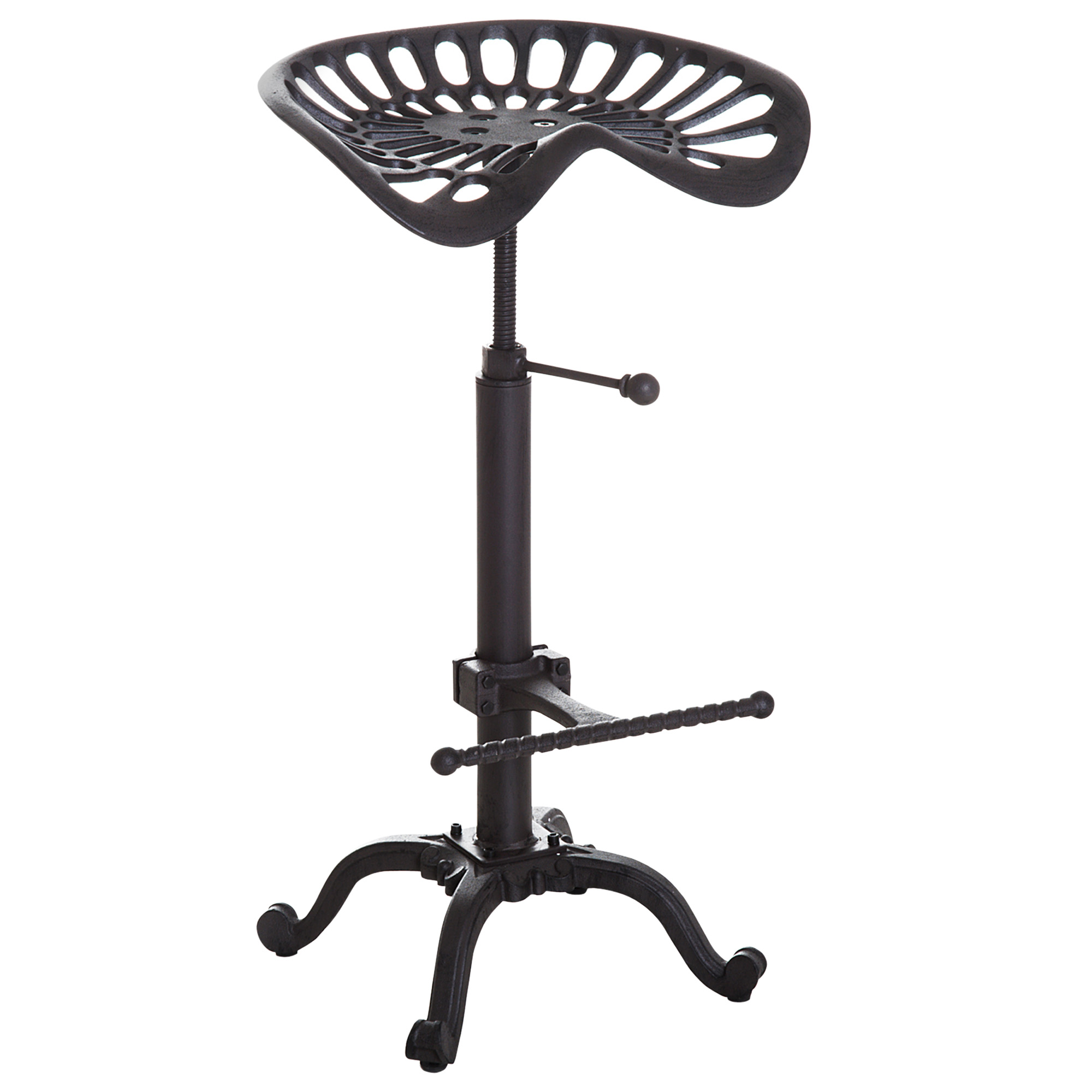 HOMCOM Adjustable Cast Iron Bar Stool NEXT DAY DELIVERY | Aosom Ireland