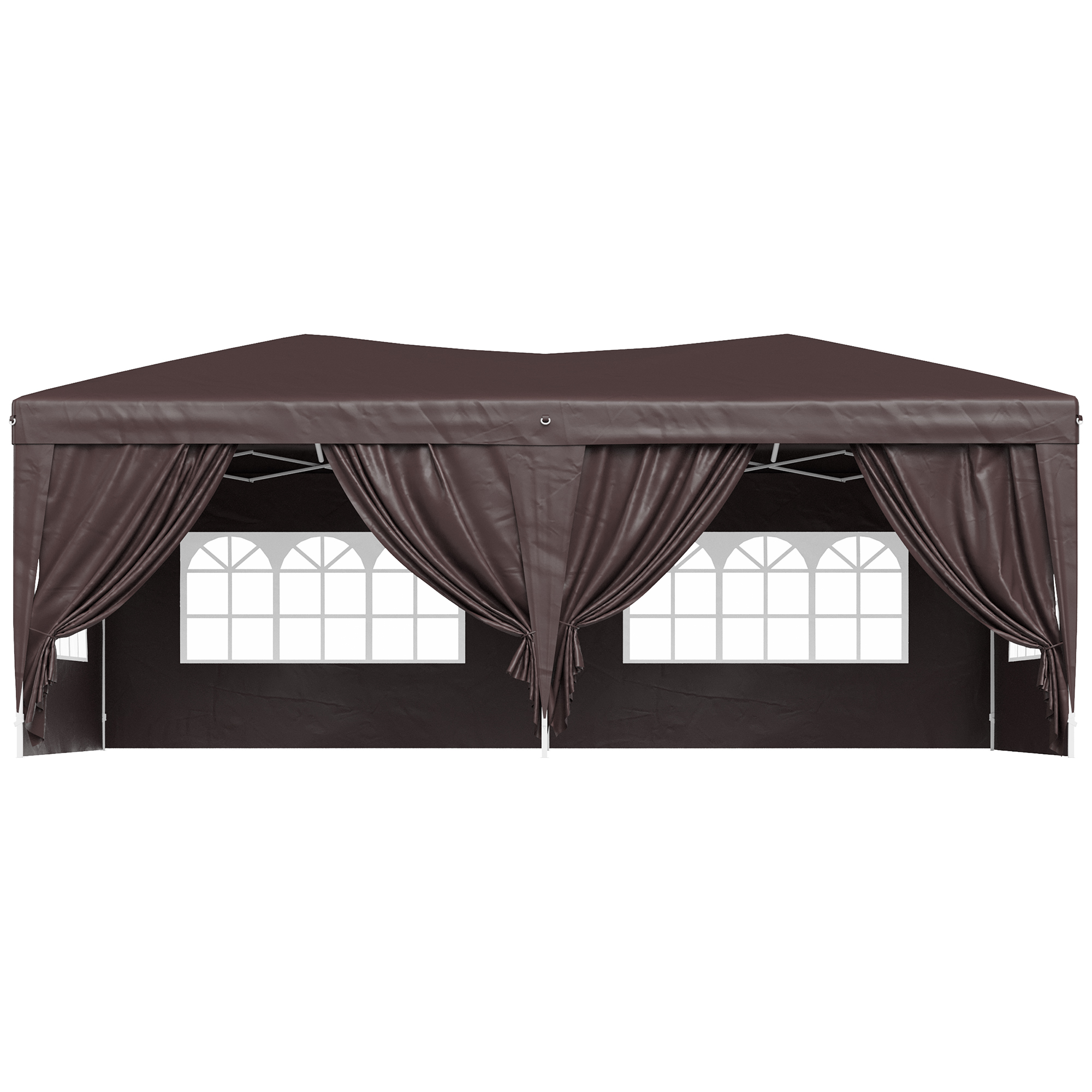 Outsunny Gazebo 6x3 Pop Up Party Tent Coffee Garden Heavy Duty Water ...