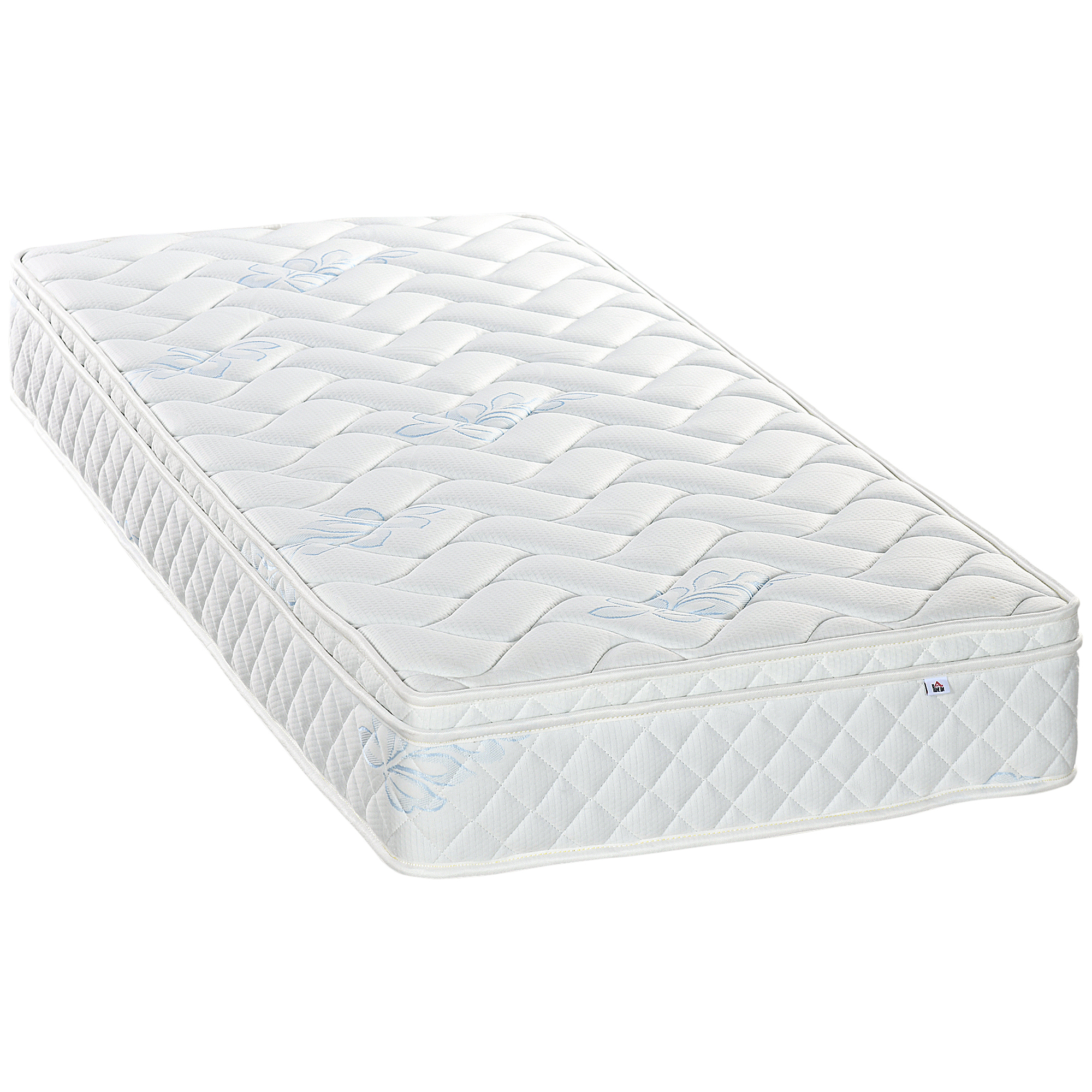 HOMCOM Single Foam Mattress, Hybrid Memory Foam Mattress Fabric ...