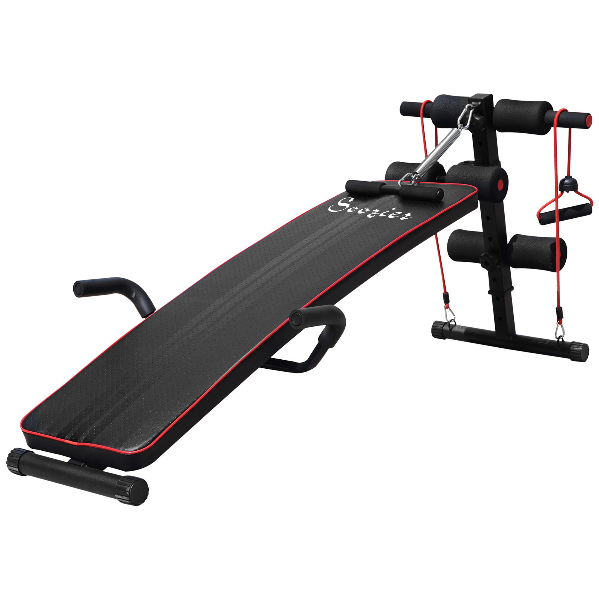 HOMCOM Sit Up Bench Core AB Workout Fitness Excercise Machine ...