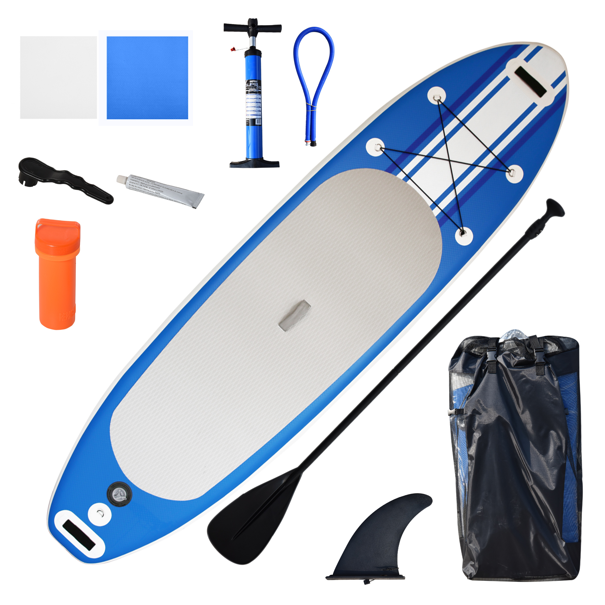 HOMCOM Prancha de Paddle Surf com Remo Ajustável 3 Aletas Kit de ...