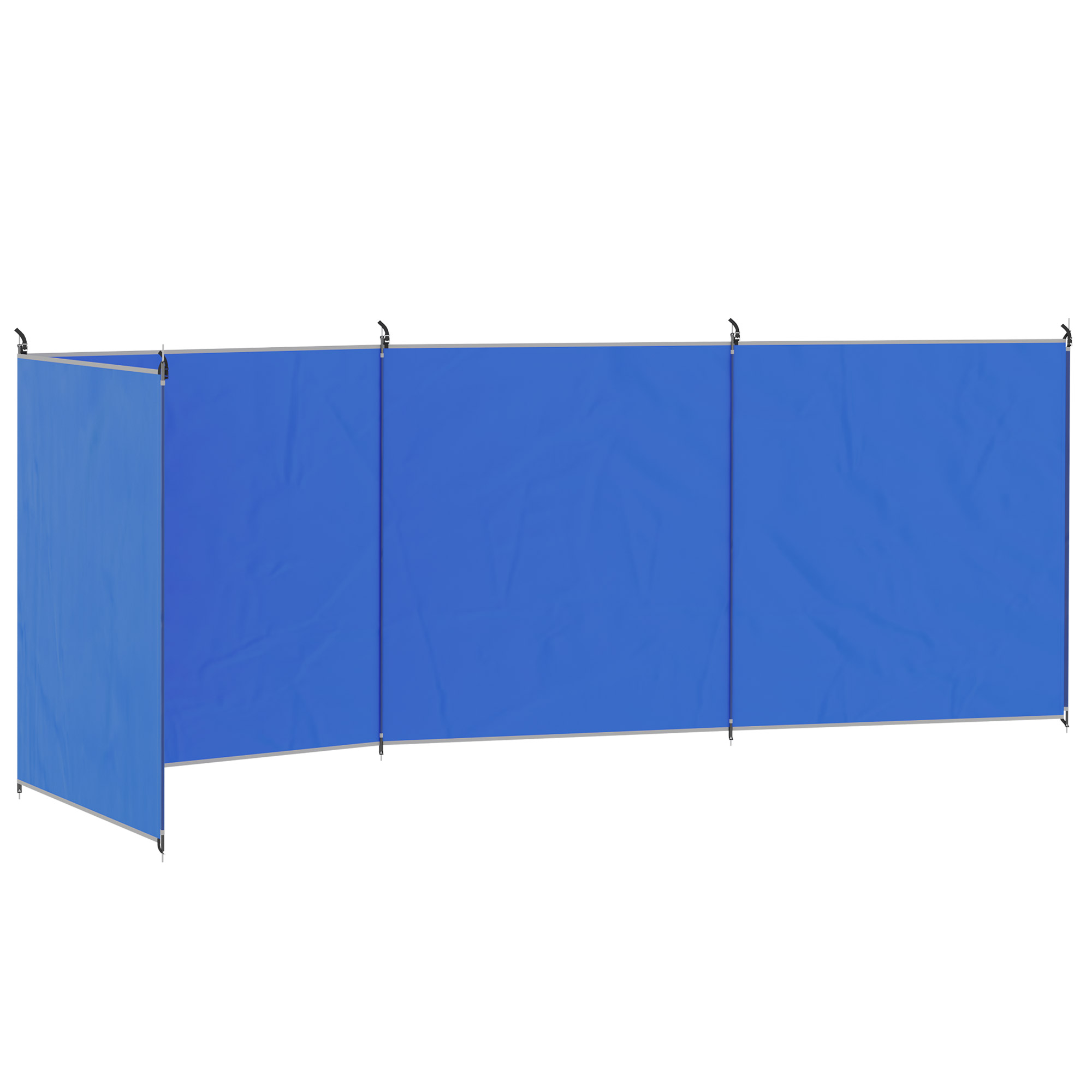 Outsunny 5 Pole Camping Windbreaks, Beach Wind Shield Shelter with ...
