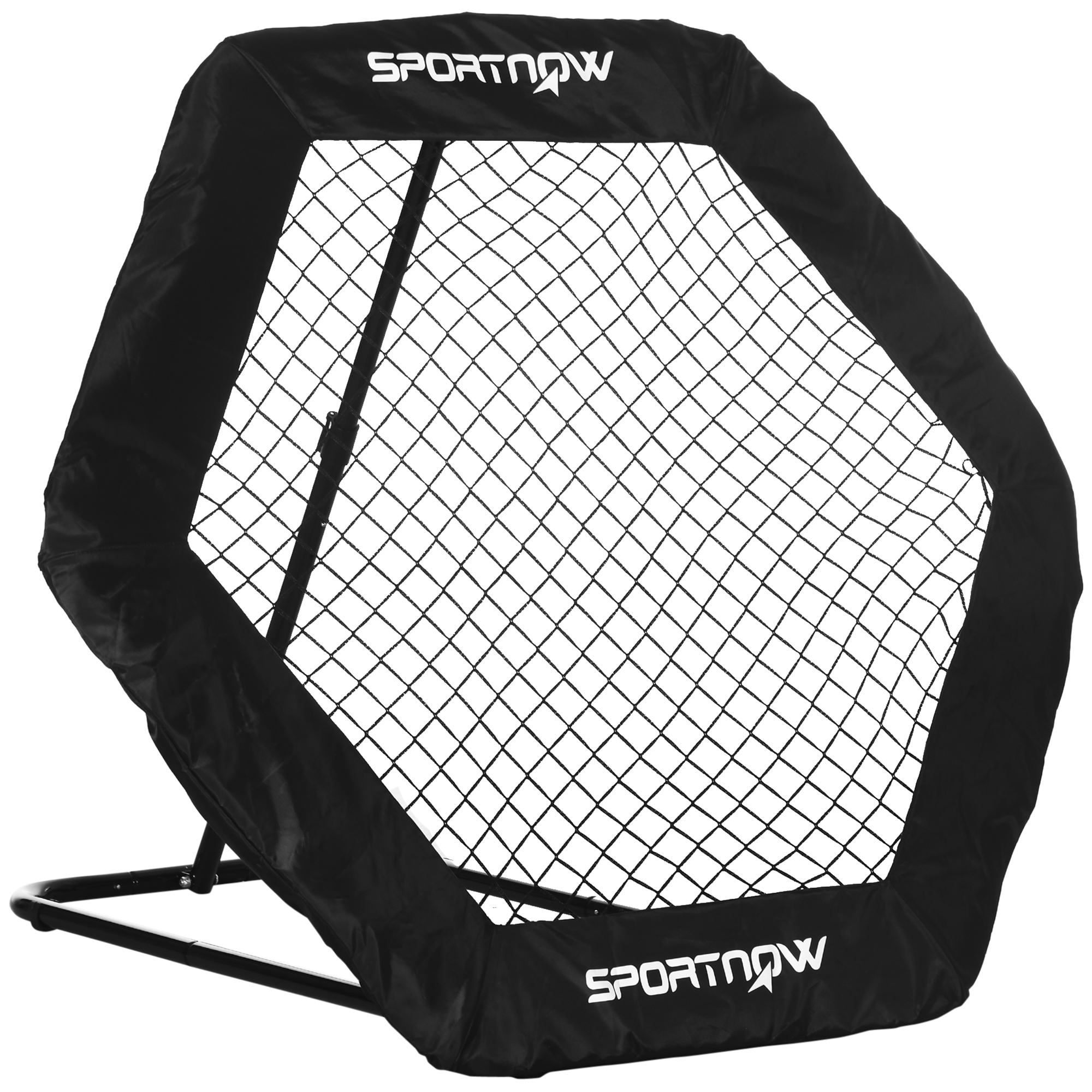 SPORTNOW Football Rebounder Net with 5 Adjustable Angles, Foldable ...