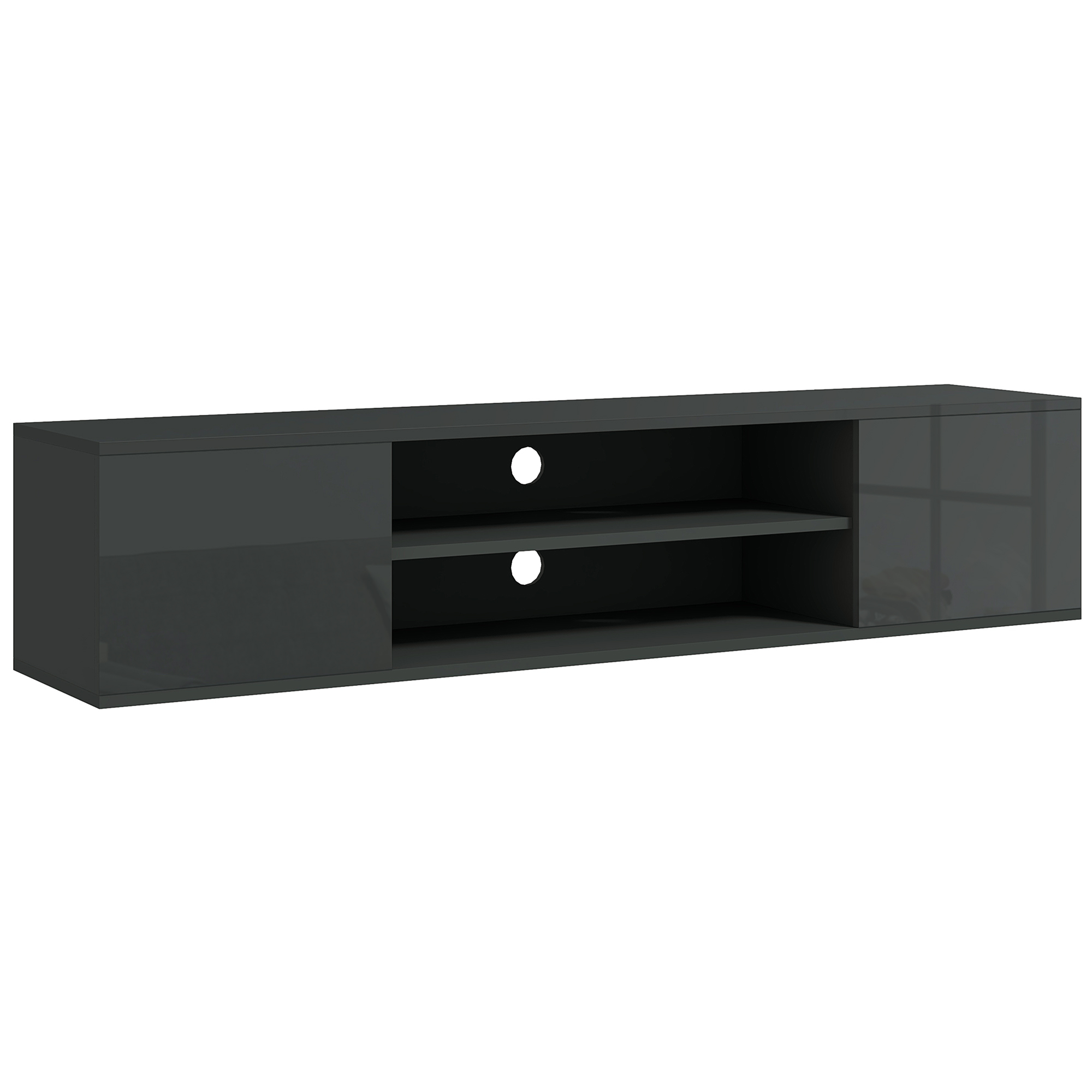 HOMCOM Floating TV Stand Cabinet for TVs up to 60", Wall Mounted TV ...