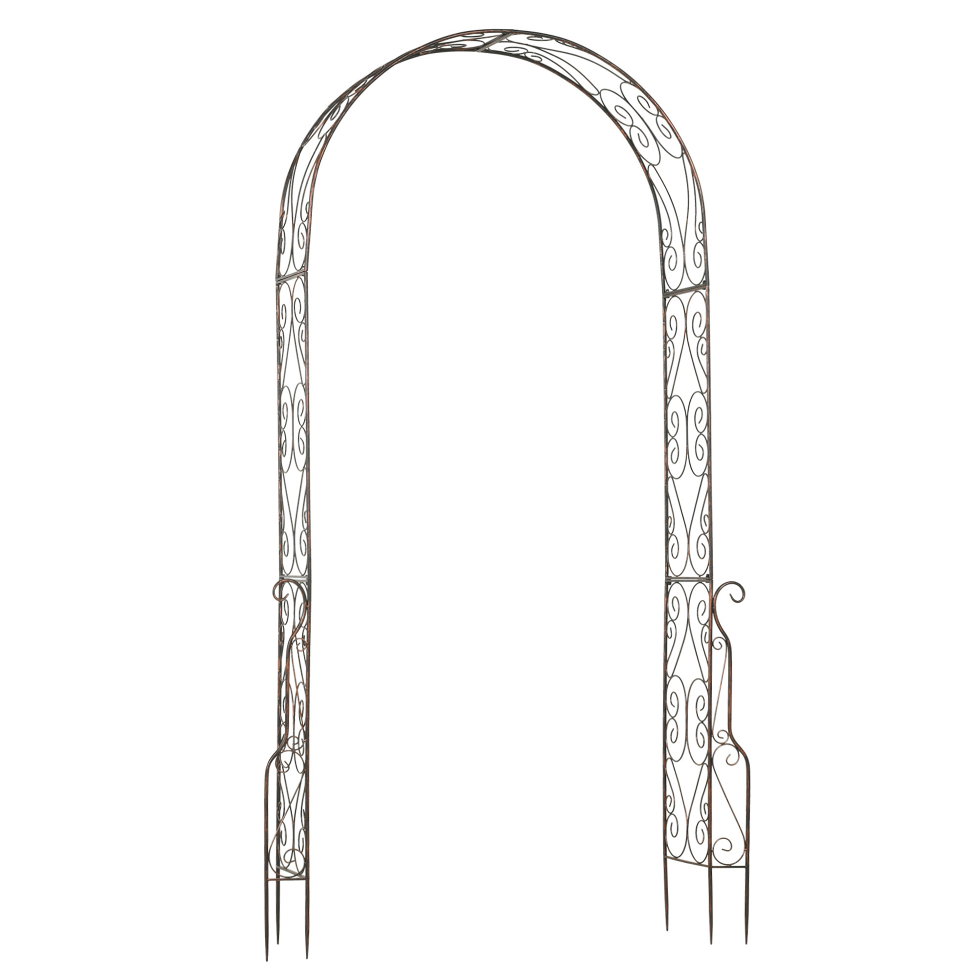 Outsunny Garden Arch, 226H cm, Metal Frame| Aosom UK