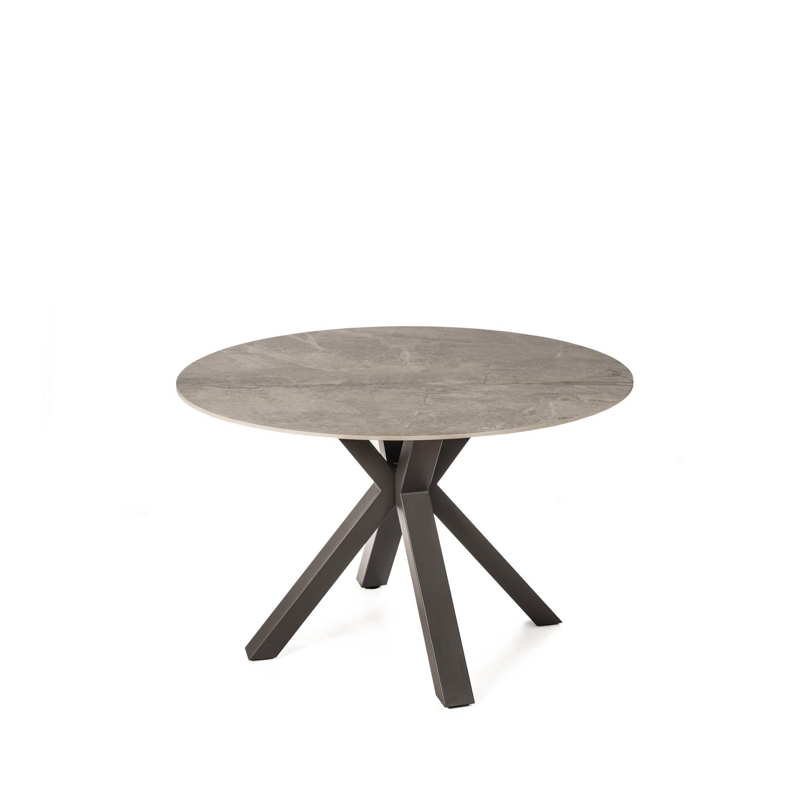 STONES Tavolo con top in solid ceramic effetto marmo temperato, gambe ...
