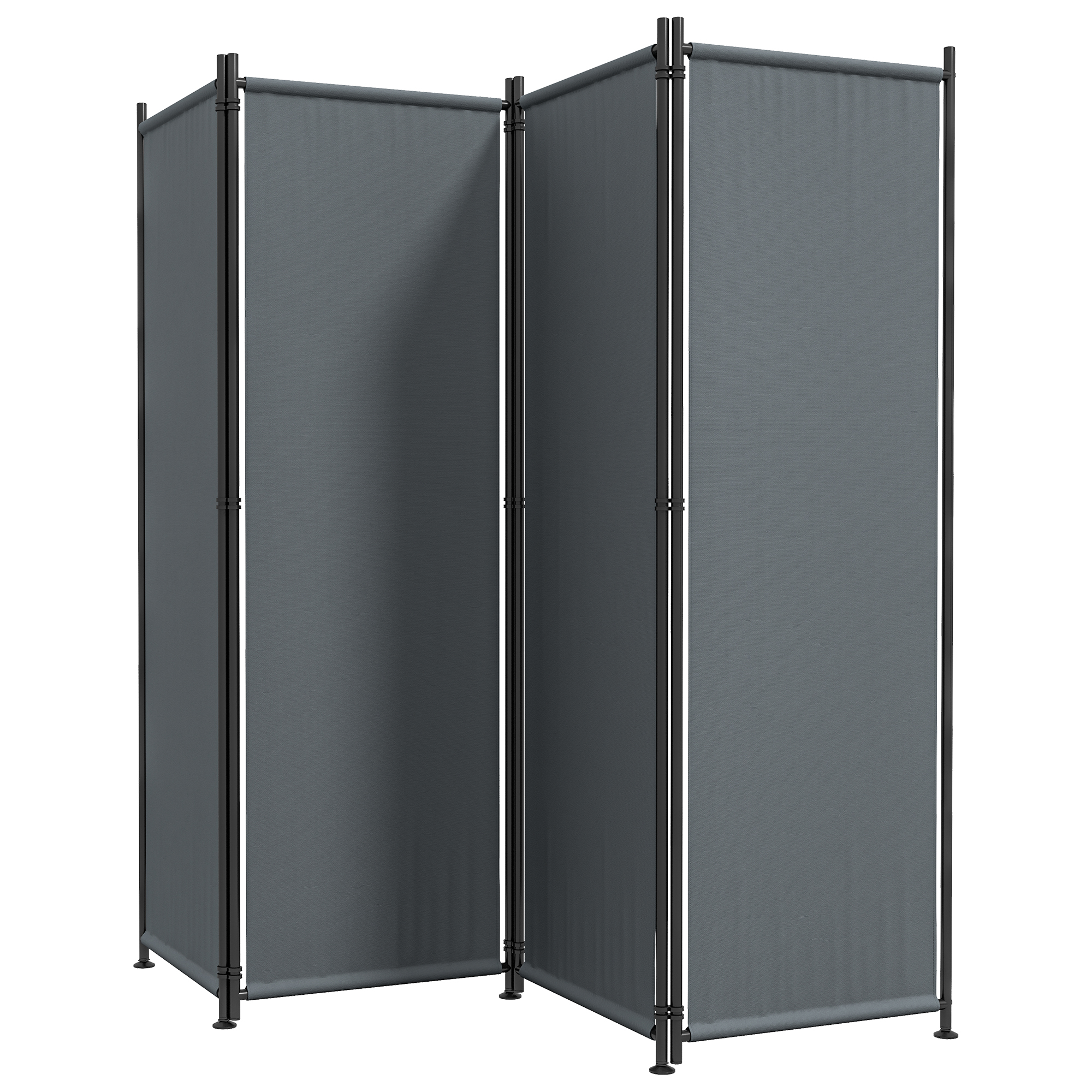Outsunny Biombo de 4 Paneles Separador de Ambientes Plegable 223x170 cm ...