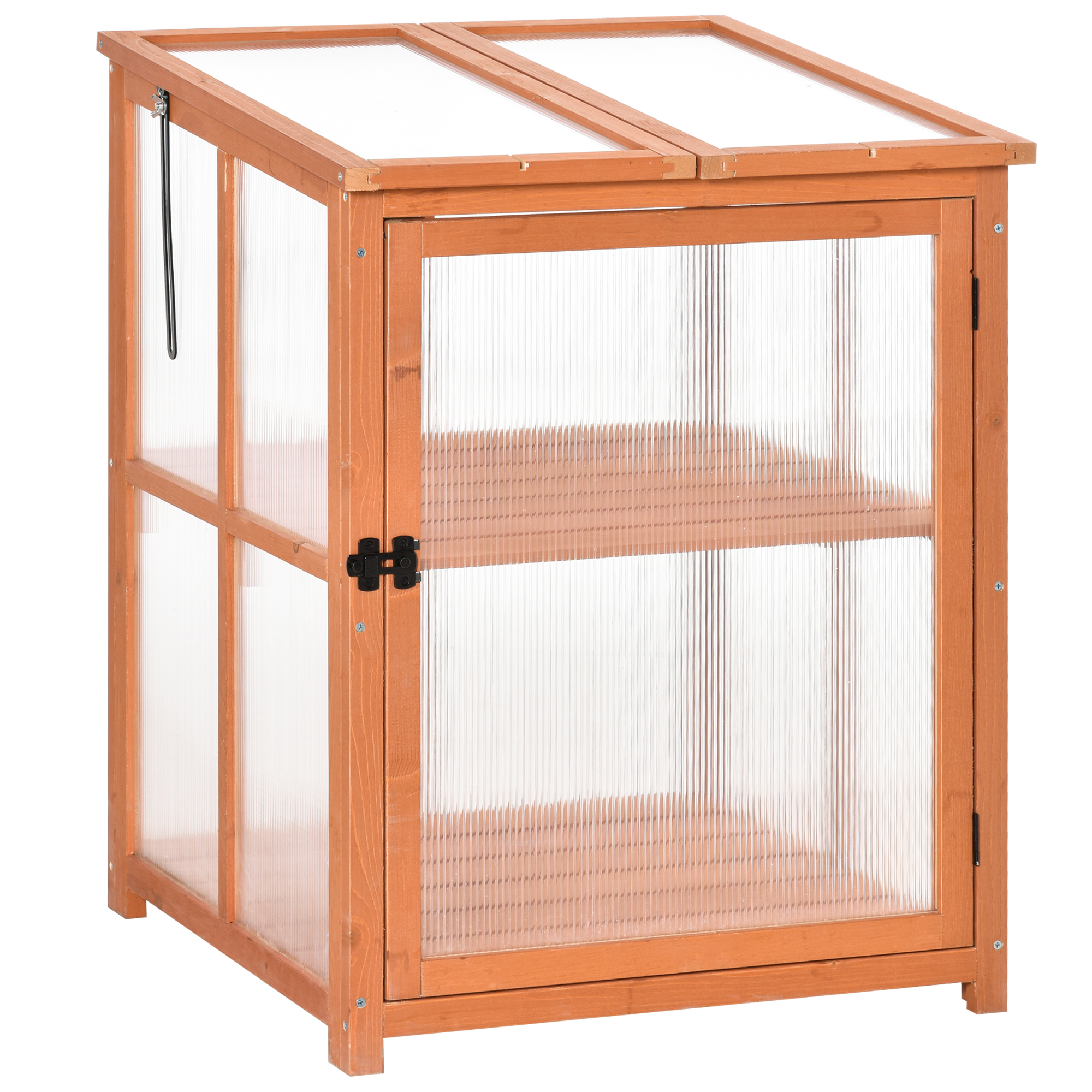 Outsunny Mini Serra da Giardino Serra in Legno e Pannelli in ...