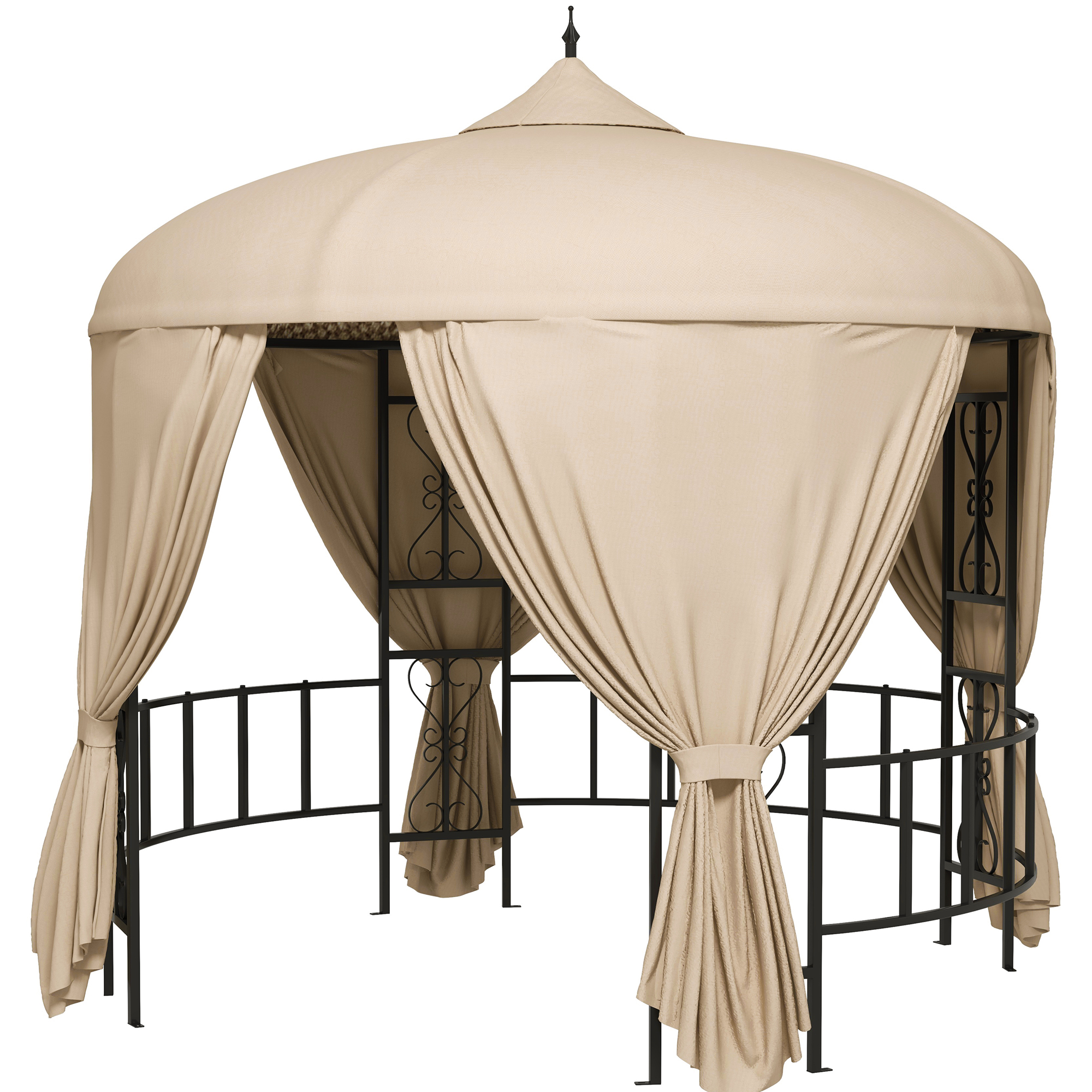 Outsunny Foisor de Gradina Rotund de 3(m), Gazebo Elegant | Aosom RO