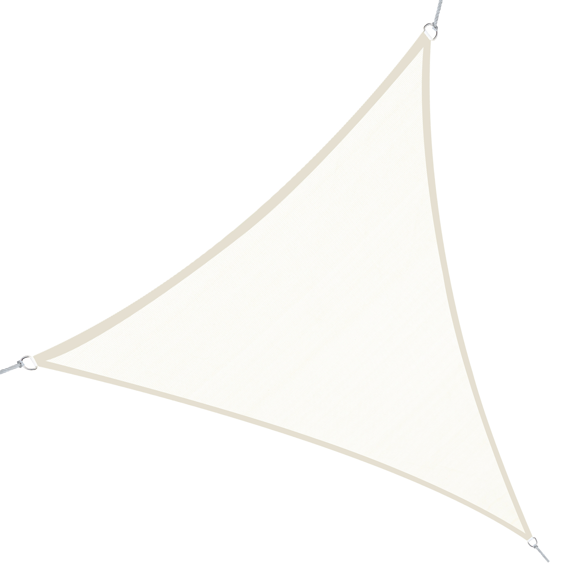 Outsunny® Toldo Vela 4x4x4m Triangulo Color Crema Sombrilla Parasol ...