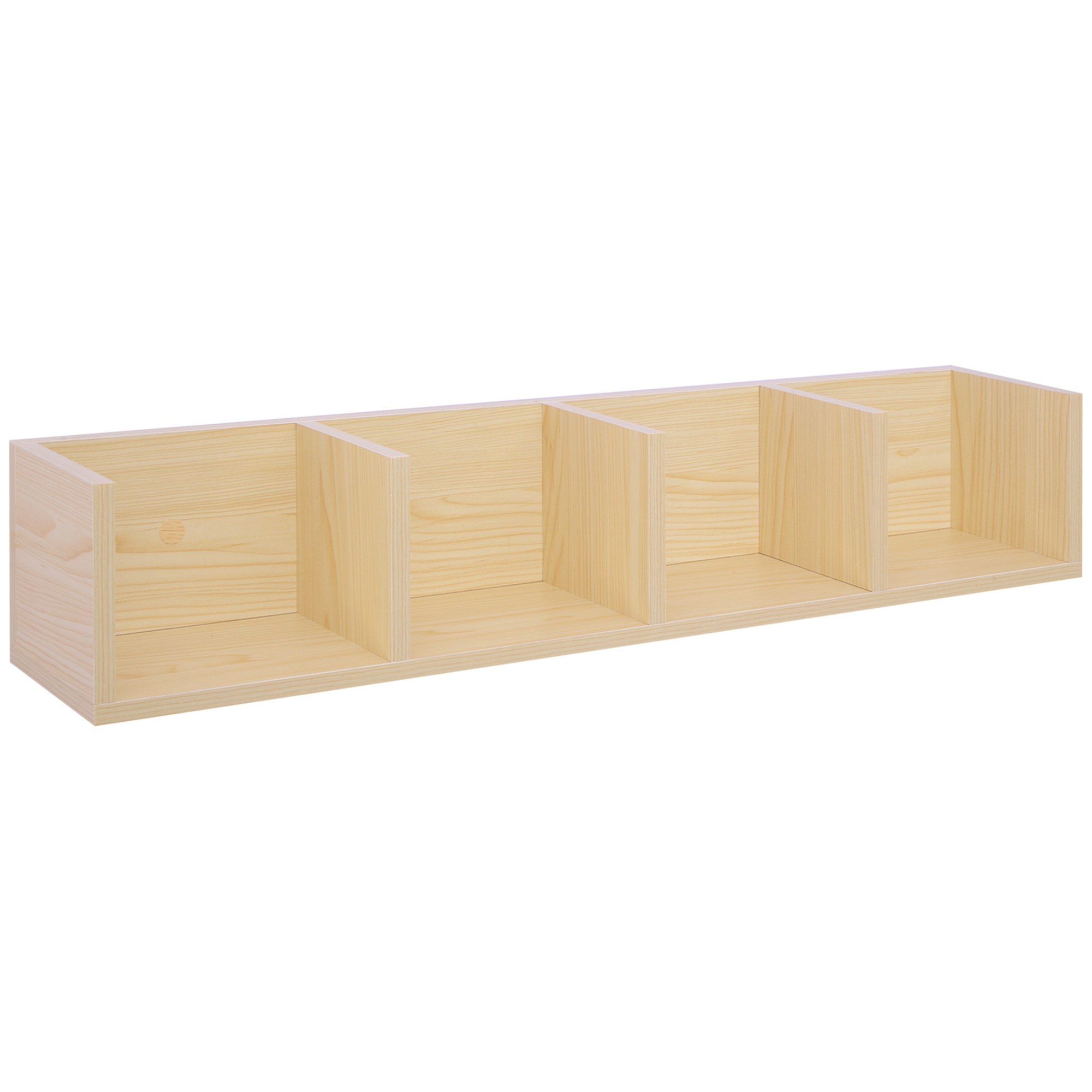 HOMCOM 95Lx17Wx16.5H cm Multi-Media Storage Wooden Shelf