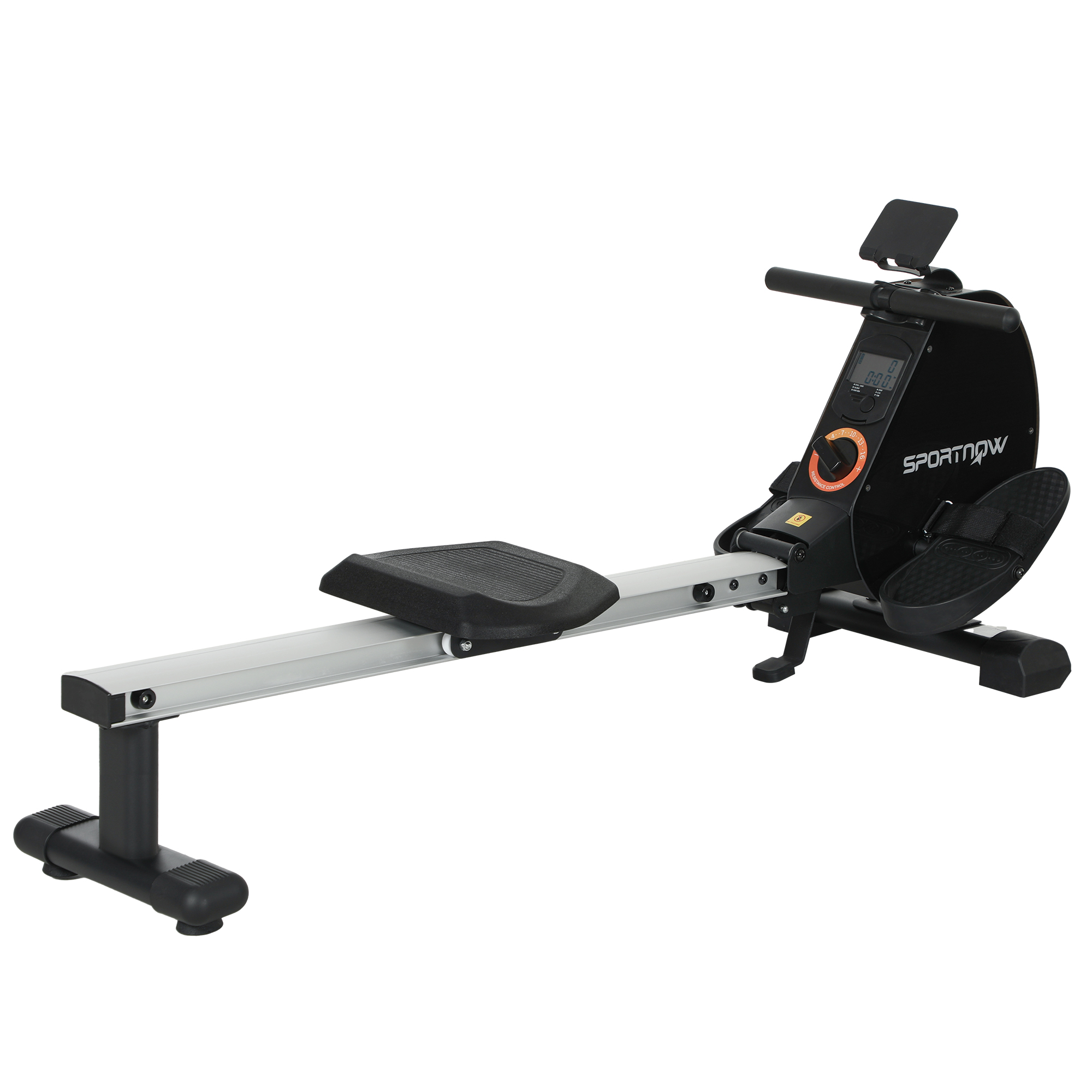 SPORTNOW Folding Rowing Machine, 16-Level Magnetic Rower Machine with ...