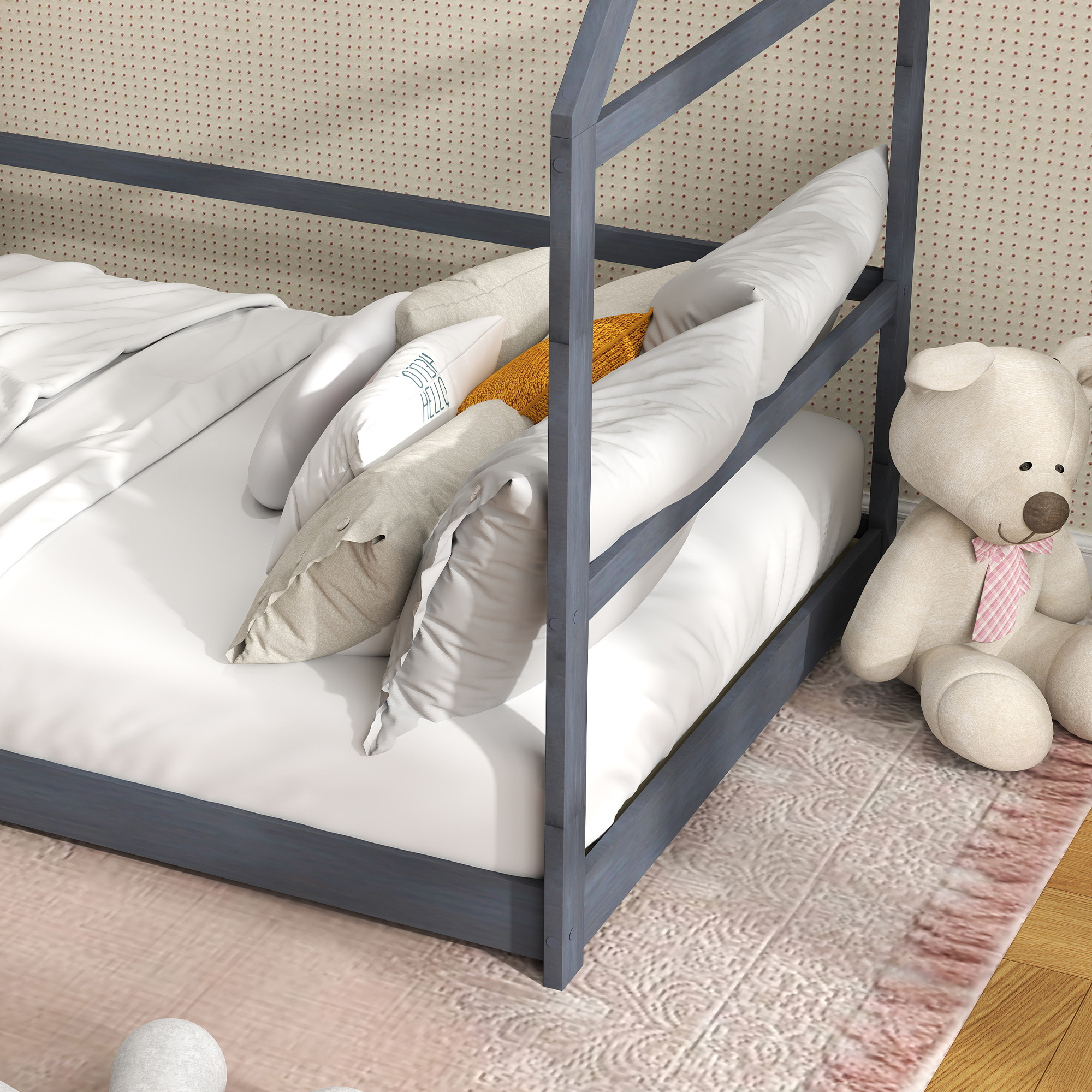 AIYAPLAY Lit cabane enfant lit pour enfant 3-8 ans cadre de lit ...