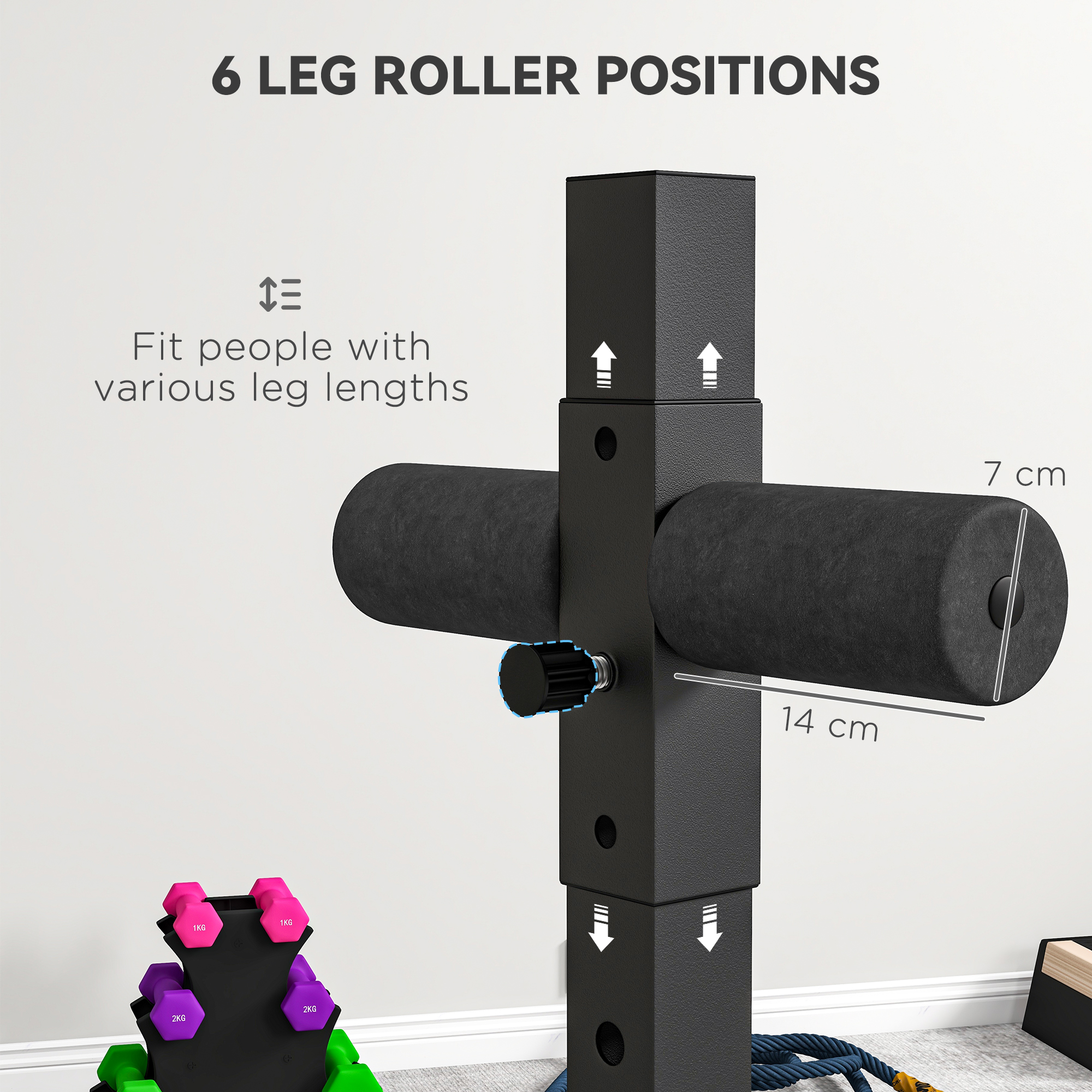 SPORTNOW Back Extension Roman Chair, Hyperextension Bench with ...