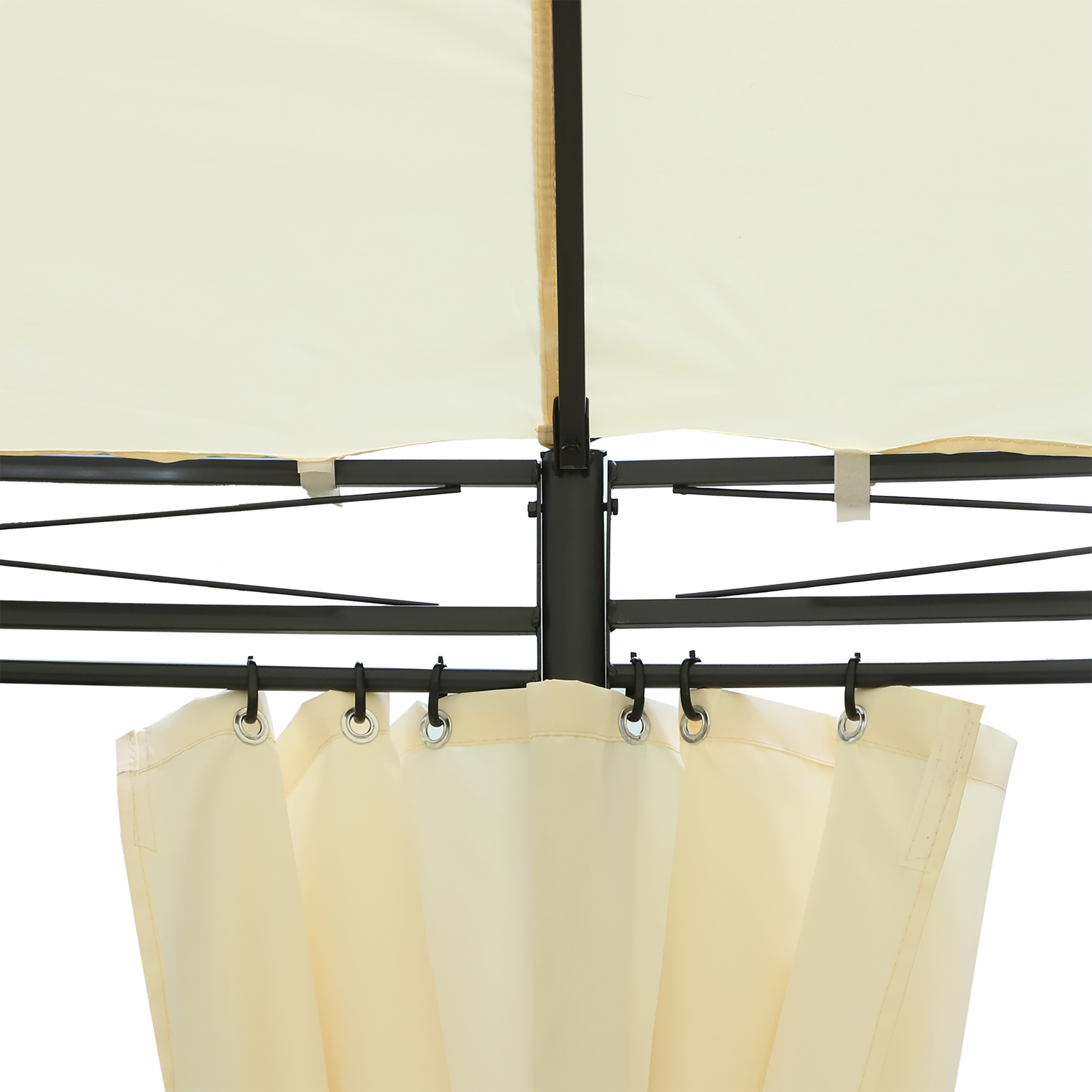 Outsunny Gazebo da Esterno Ø3.5x2.8m con Doppio Tettuccio | Aosom Italy