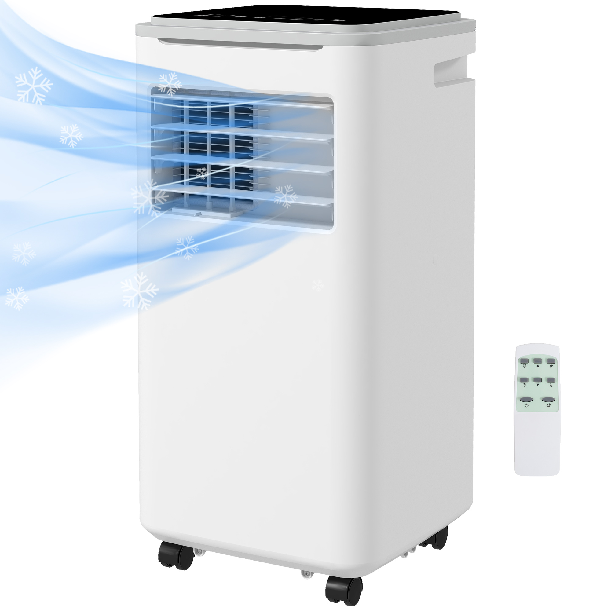 HOMCOM 9,000 BTU Portable Air Conditioner, Smart Home WiFi Compatible ...