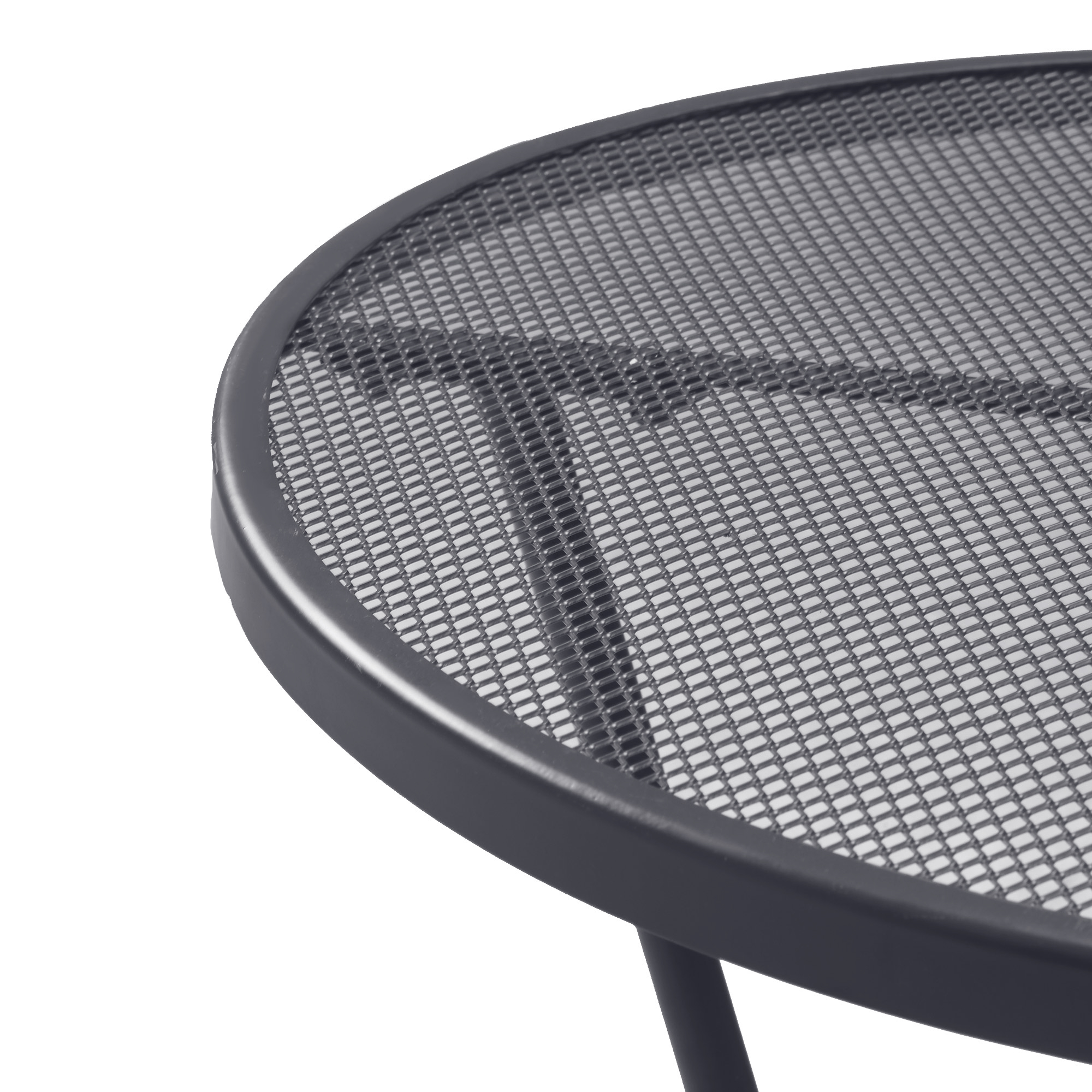 Outsunny 60cm Round Garden Dining Table Metal Outside Bistro Table with ...