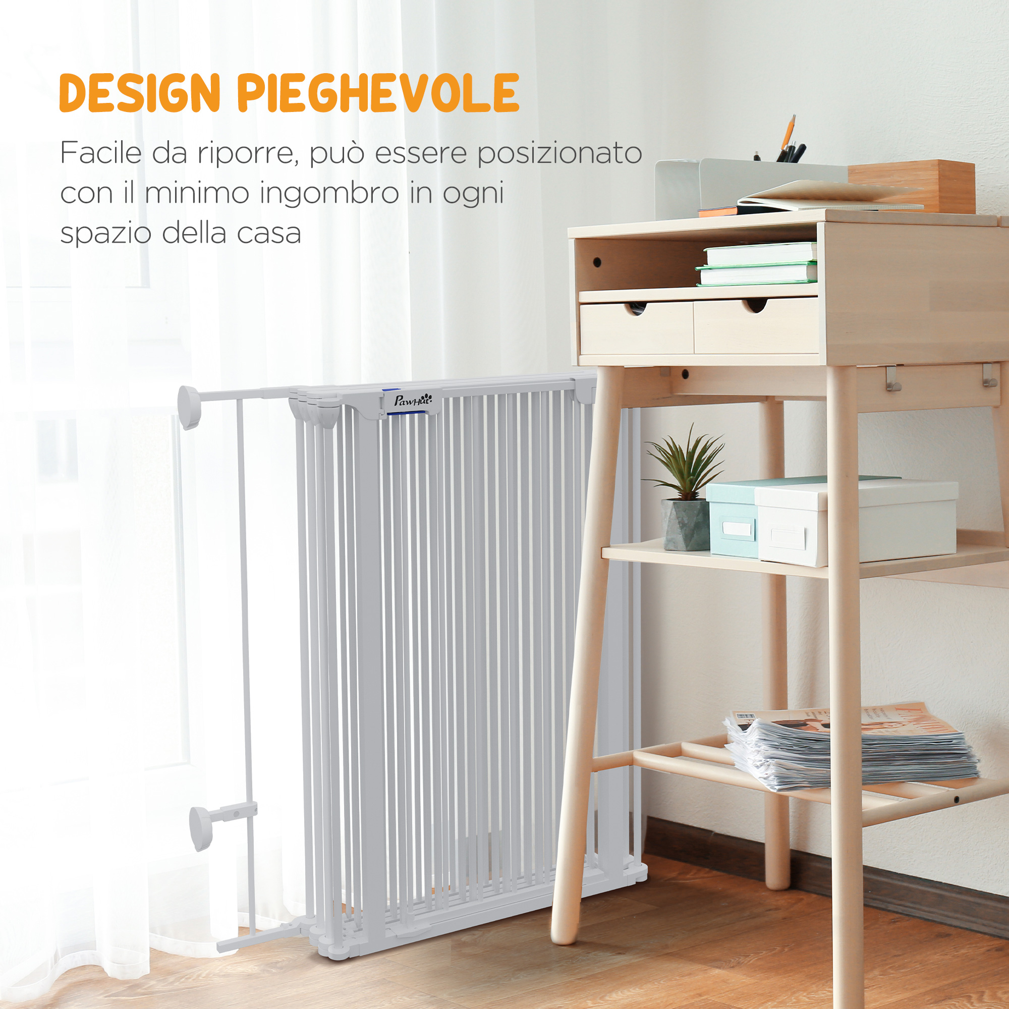 PawHut Cancellino per Cani Pieghevole e Modulabile Bianco | Aosom Italy