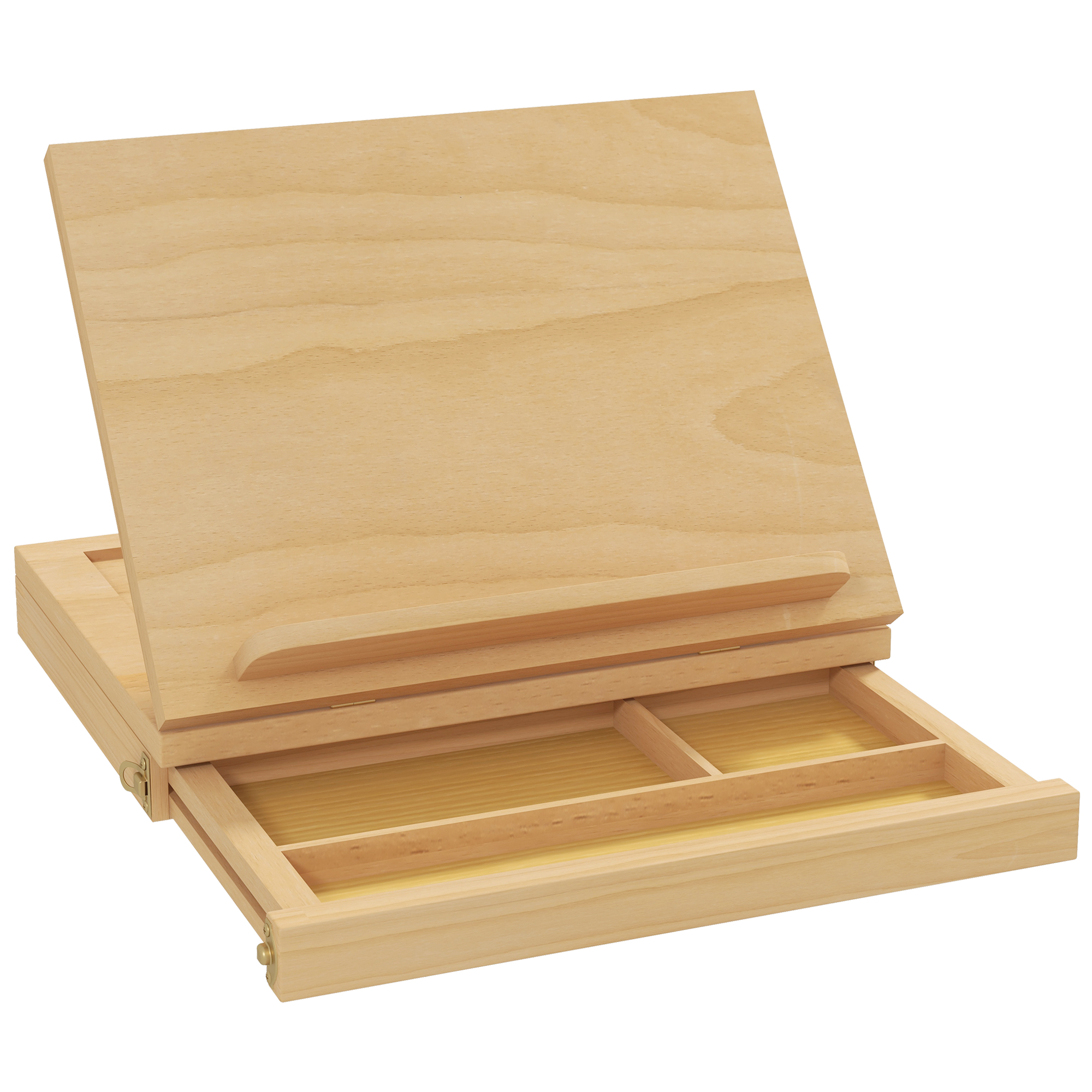 Vinsetto Wooden Table Easel Box, Adjustable Beechwood Table Box Easel ...
