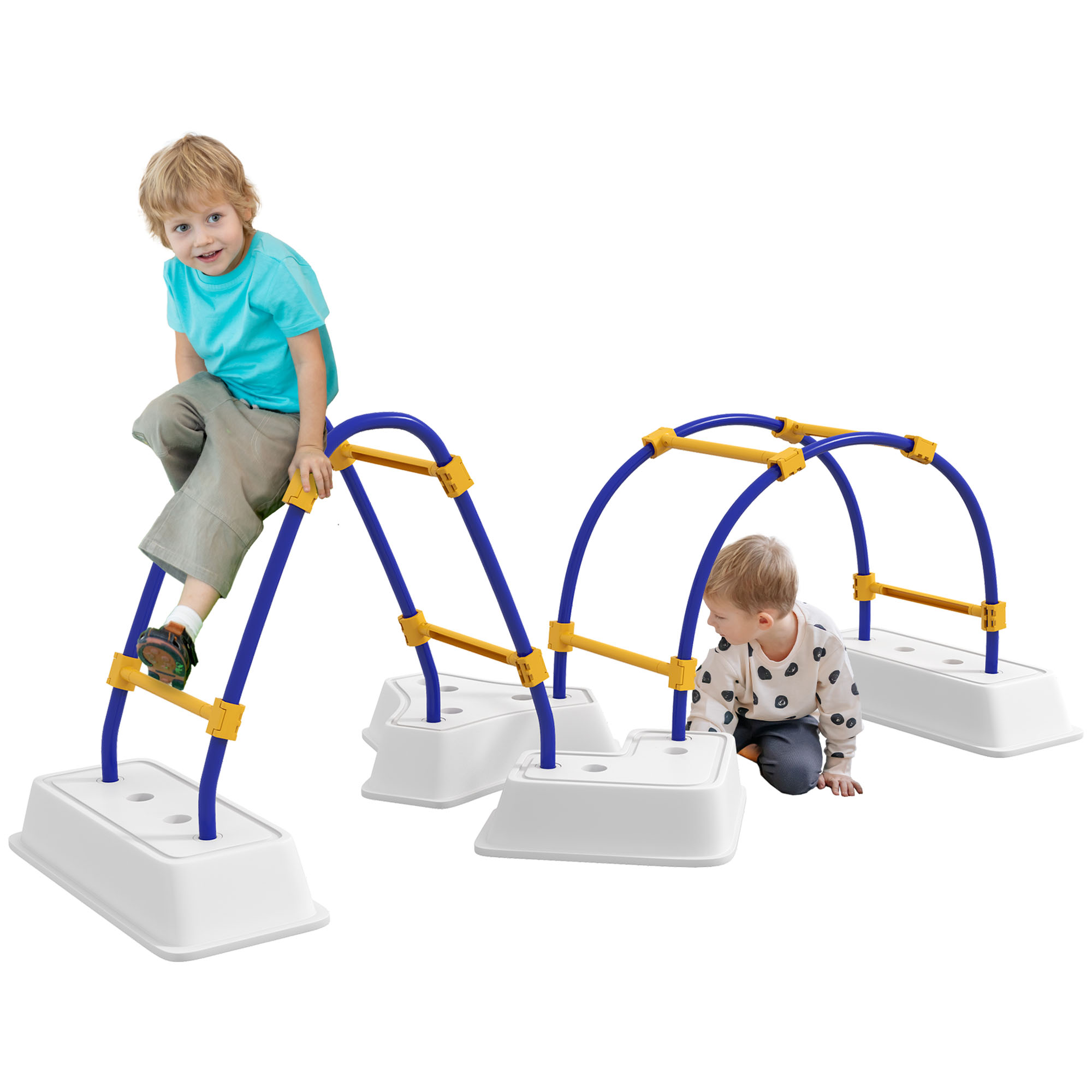 Outsunny Kids Climber with Climbing Arch, Triangle Climber for Indoor ...