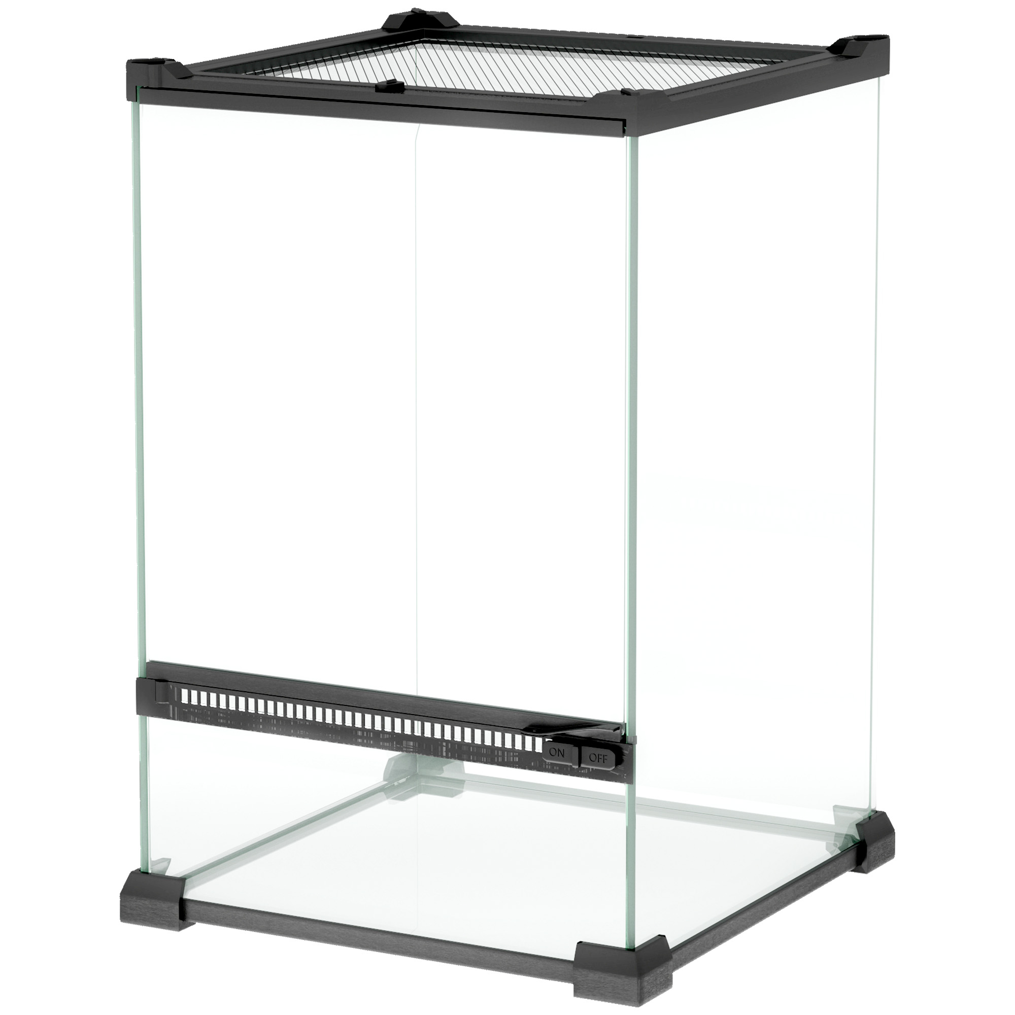 PawHut 12L Vivarium for Lizards Frogs Snakes Turtles Tortoises w/ Anti ...