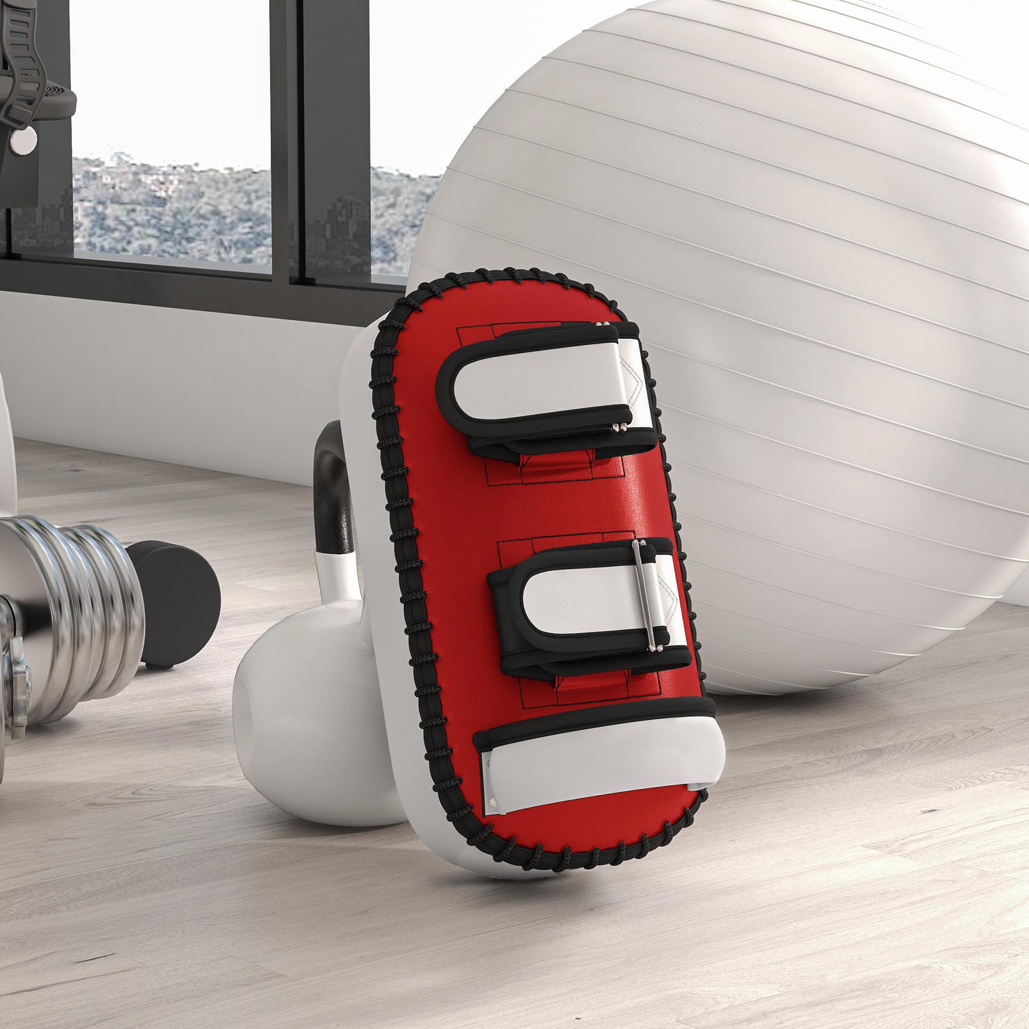 SPORTNOW Colpitore Boxe e Muay Thai Imbottito in EPE e PU Rosso | Aosom ...