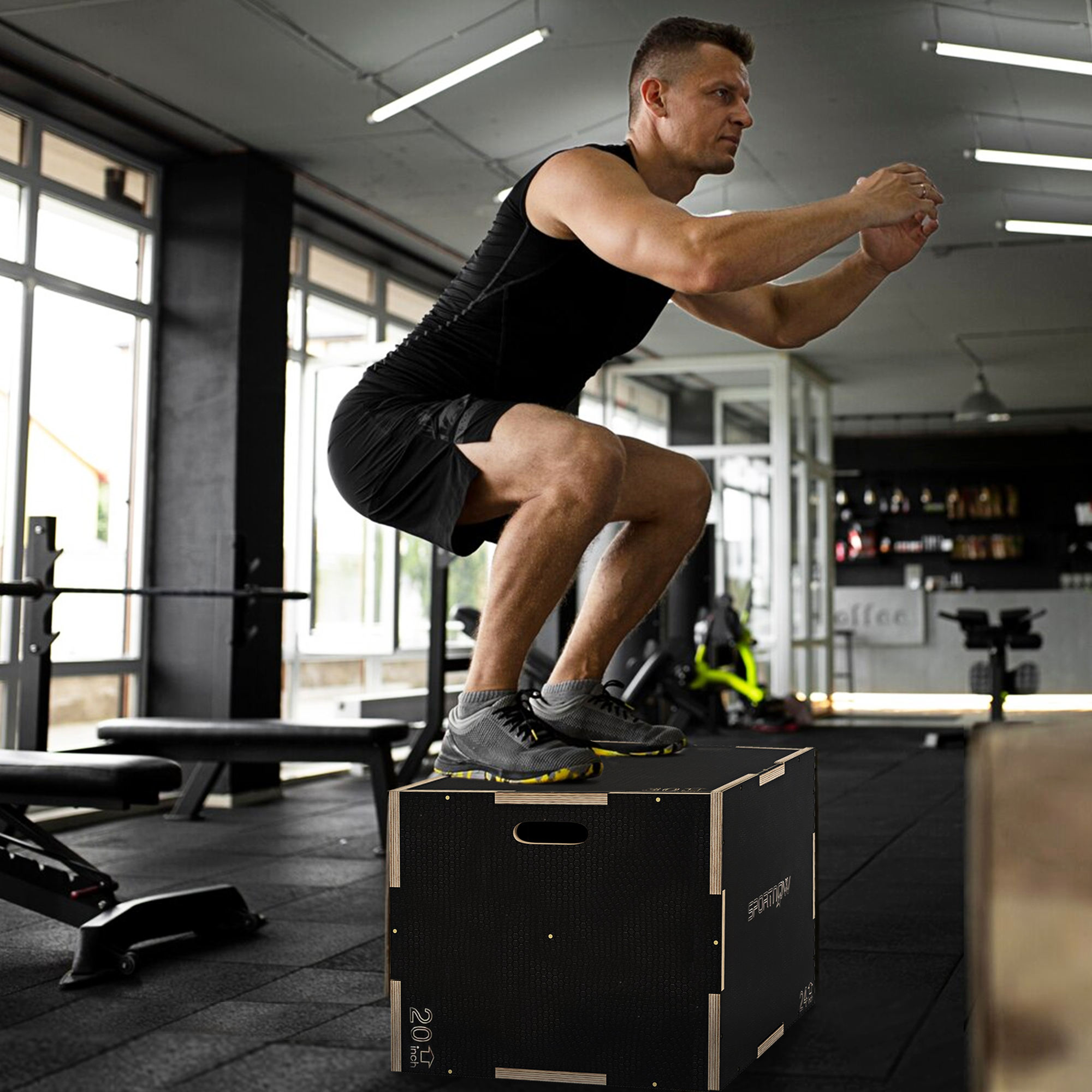 SPORTNOW Box Jump pliométrie 3 en 1 boîte à saut musculation fitness ...
