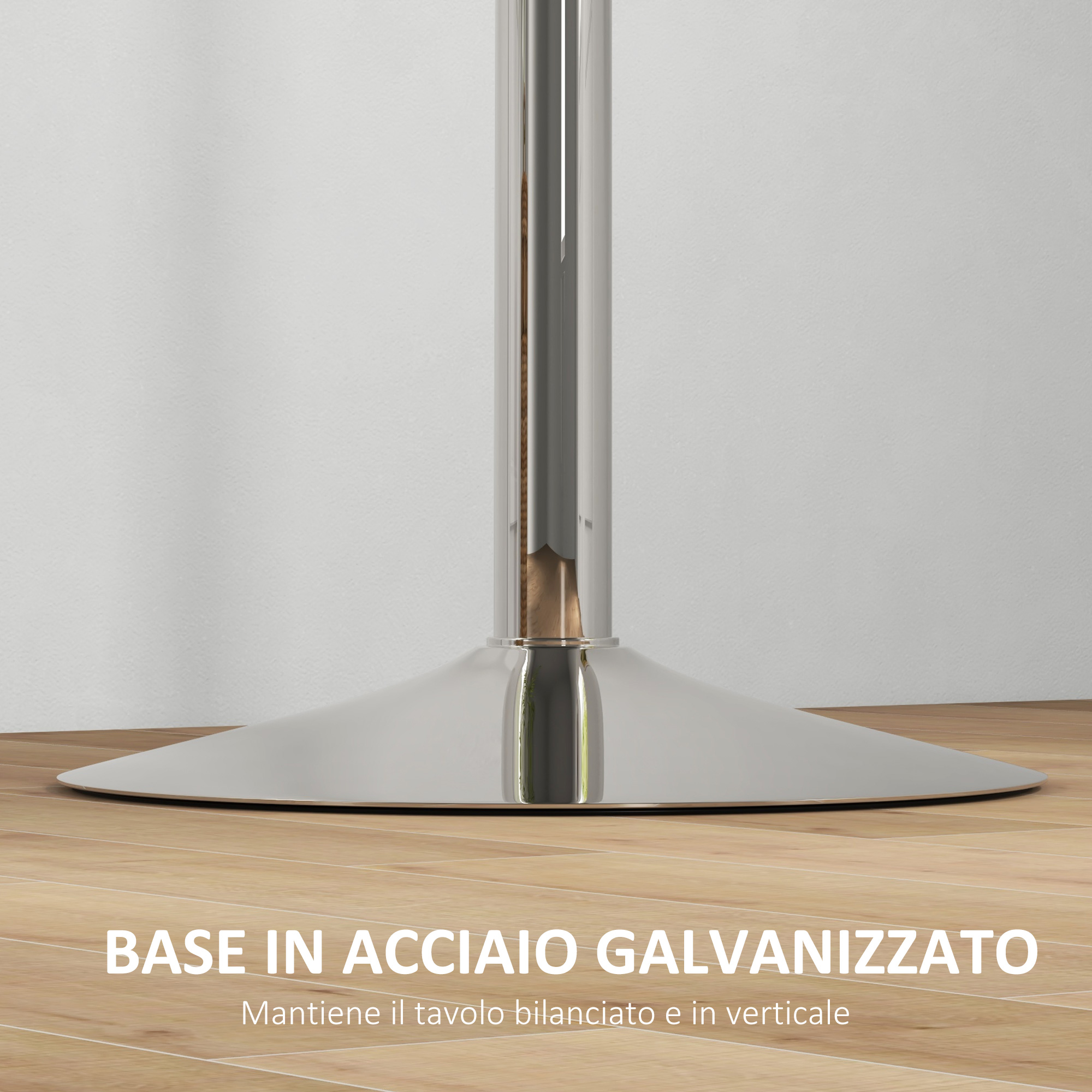 HOMCOM Tavolo Alto con Altezza Regolabile e Piano Girevole a 360 ...