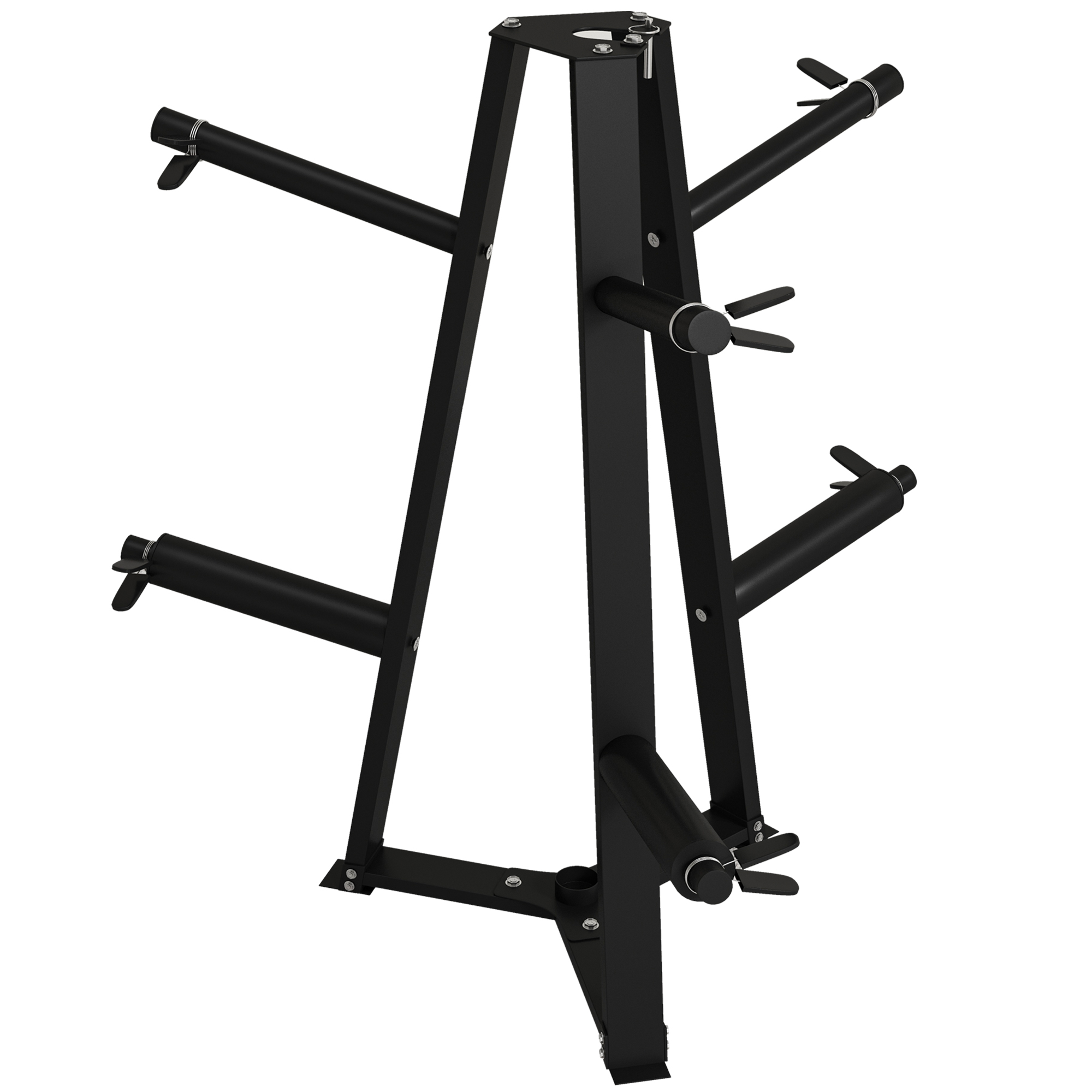 SPORTNOW Weight Tree Weight Rack for 5cm Weight Plates and Barbell Bar ...