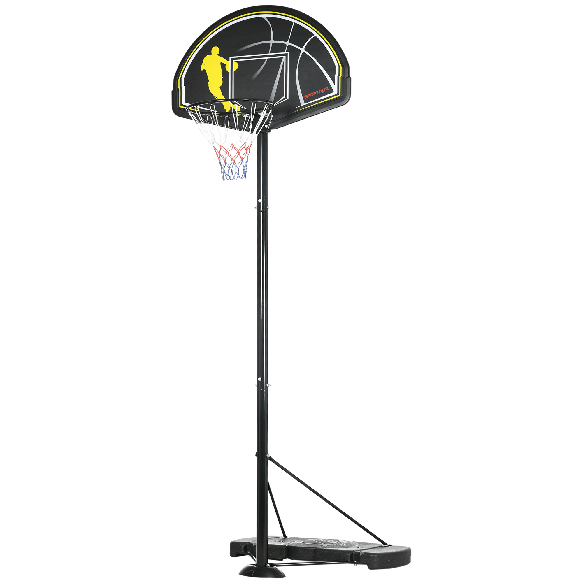 SPORTNOW 2.3-3m Basketball Hoop and Stand with High Strength PE ...