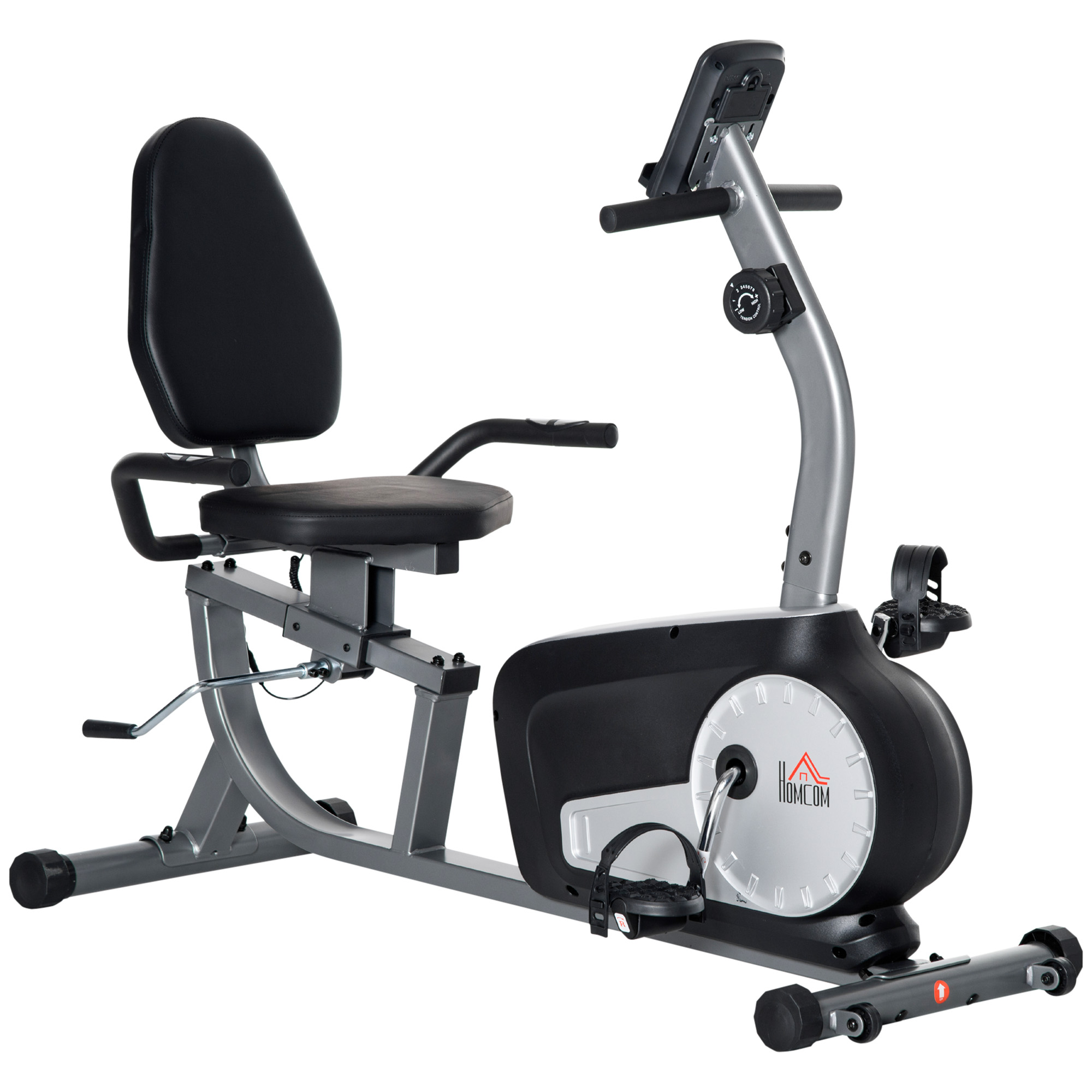 HOMCOM Cyclette Orizzontale Recumbent con 8 Resistenze e Monitor LCD ...