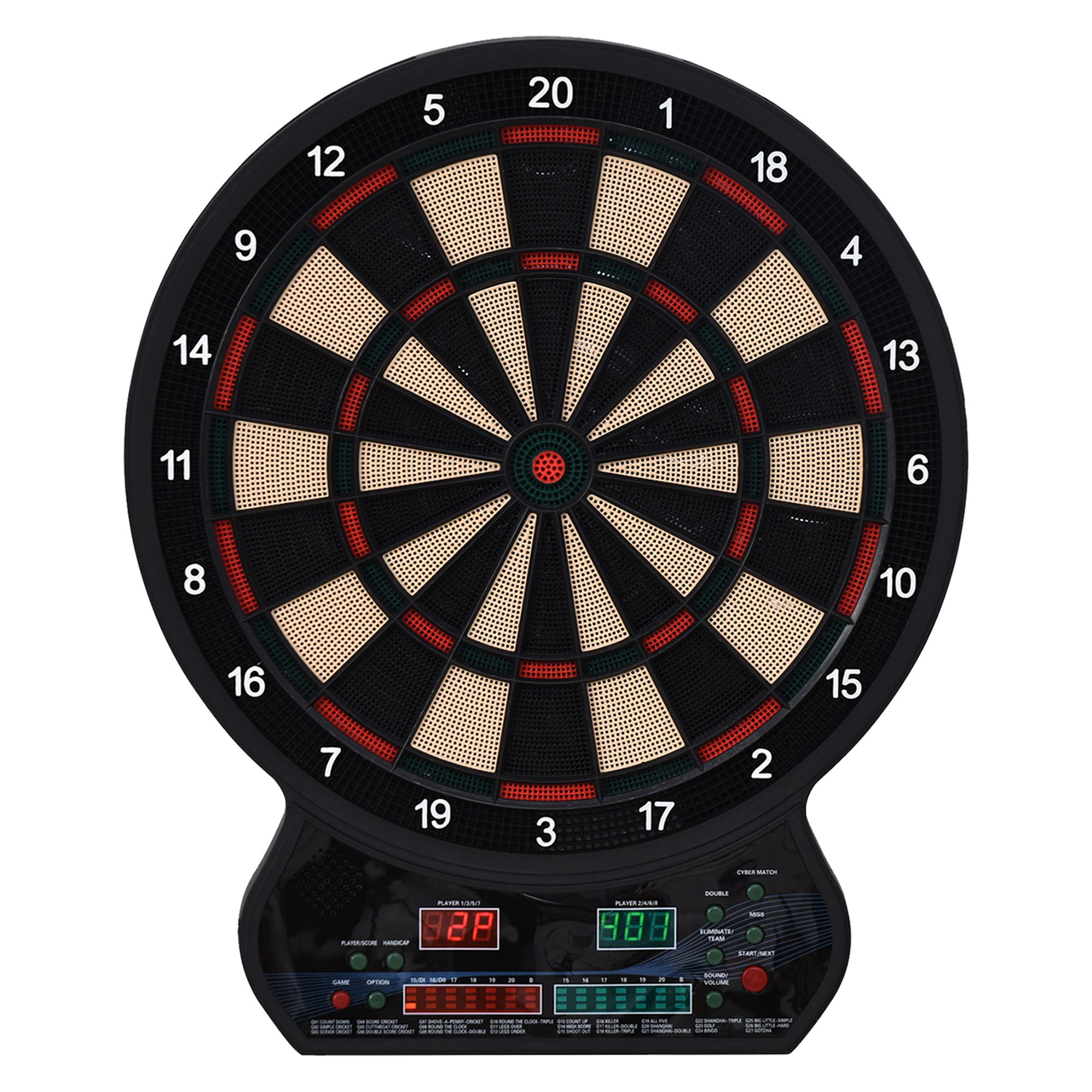 HOMCOM Plastic LED Electronic Dartboard w 12 Darts Aosom UK